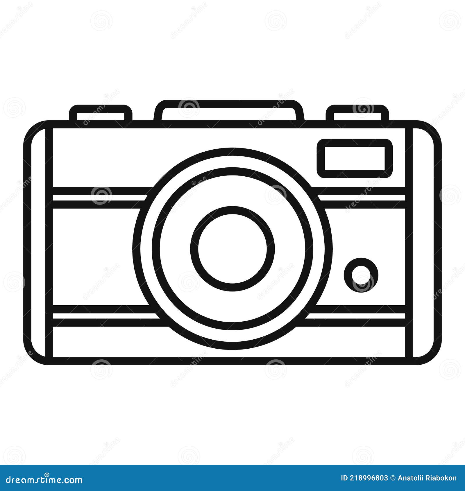 Video Camera Icon, Outline Style Stock Vector - Illustration of button ...