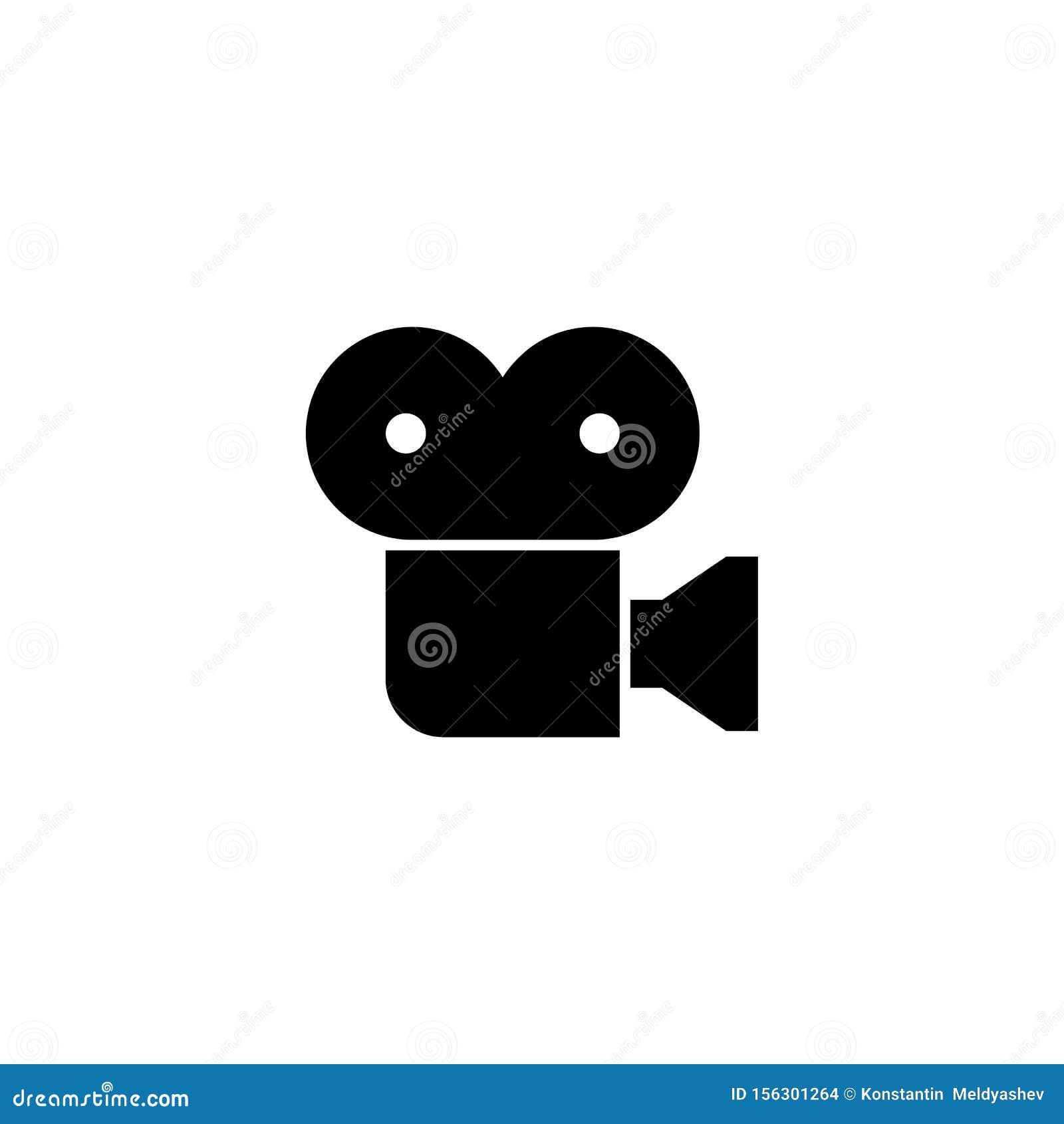 Video Camera Icon. Simple Glyph Vector of Cinema for UI and UX, Website ...