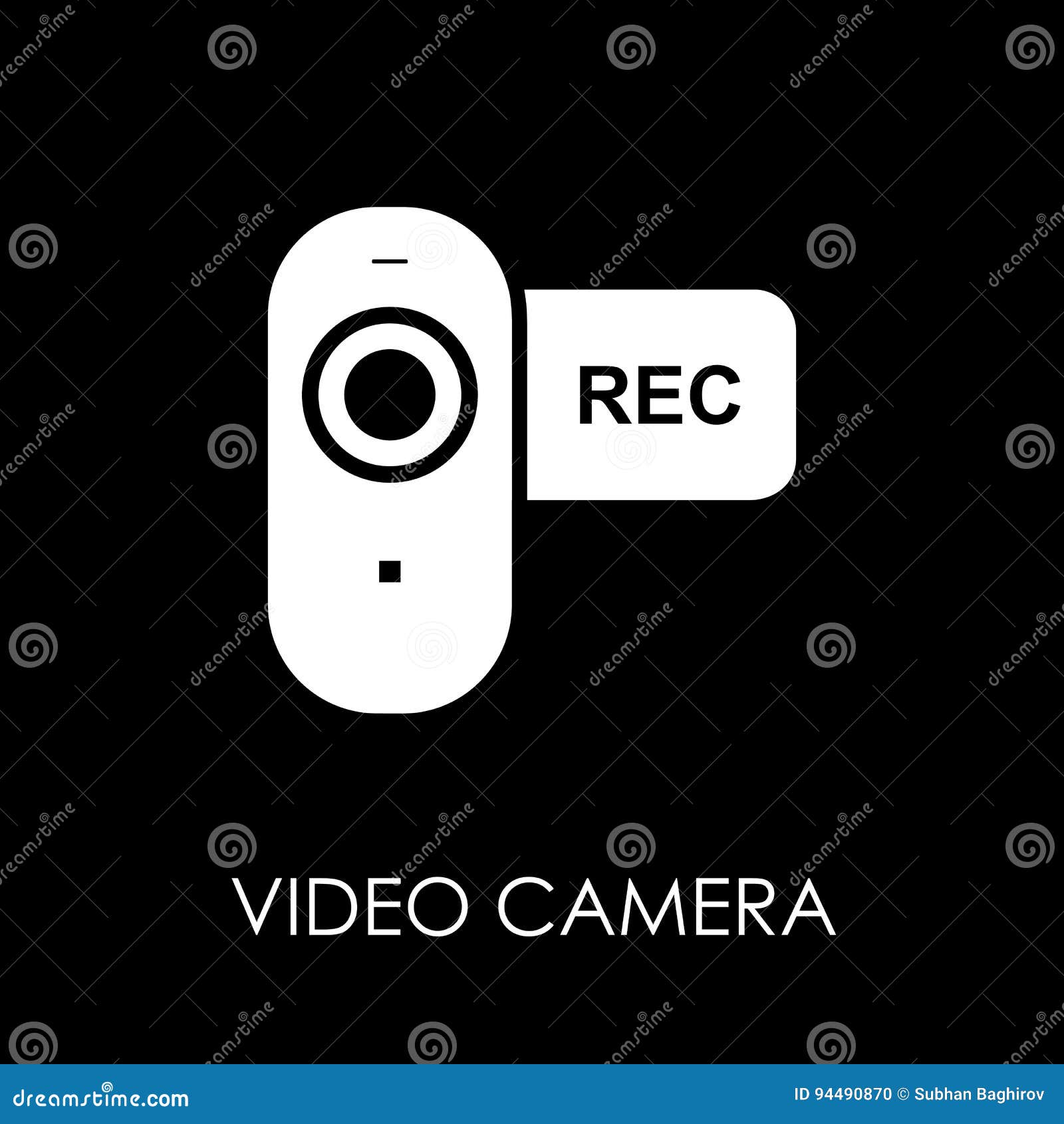 Video Camera Icon Symbol Flat Style Vector Illustration Stock Vector ...