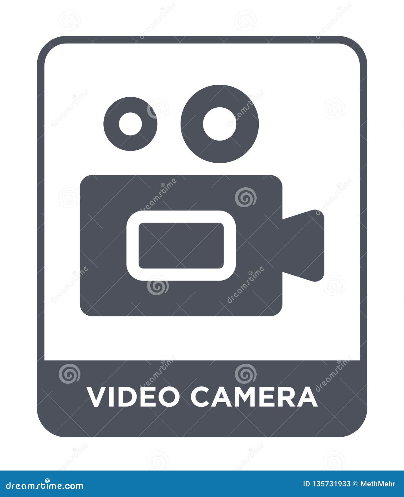 Video Camera Icon in Trendy Design Style. Video Camera Icon Isolated on ...