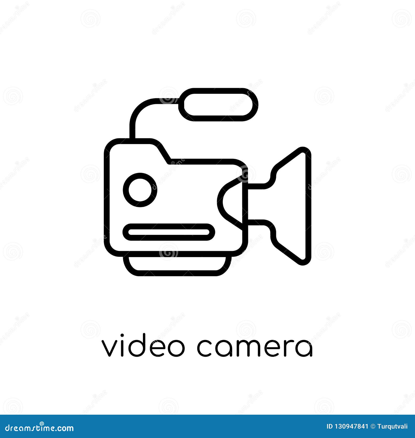 Video Camera Icon. Trendy Modern Flat Linear Vector Video Camera Stock ...