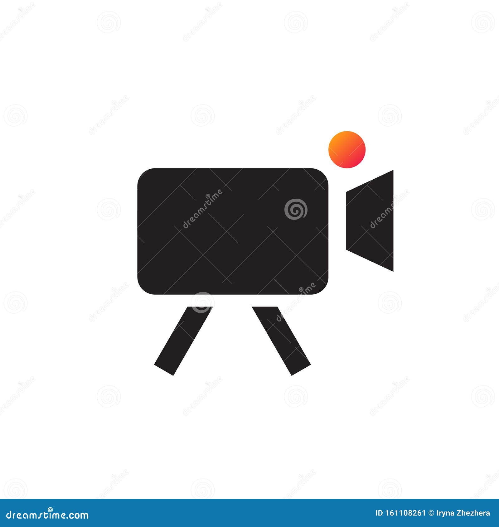 Video Camera Icon Vector Flat Design. Rec Camera Icon. Stock Vector ...