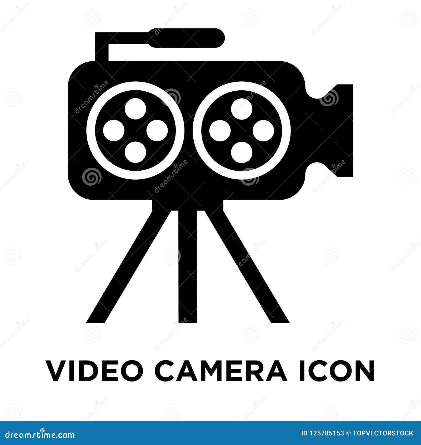 Video Camera Icon Vector Isolated on White Background, Logo Concept of ...
