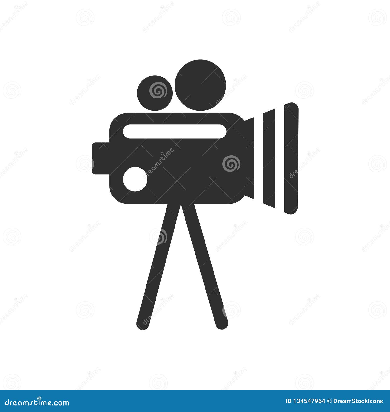 Video Camera Icon Vector Sign and Symbol Isolated on White Background ...