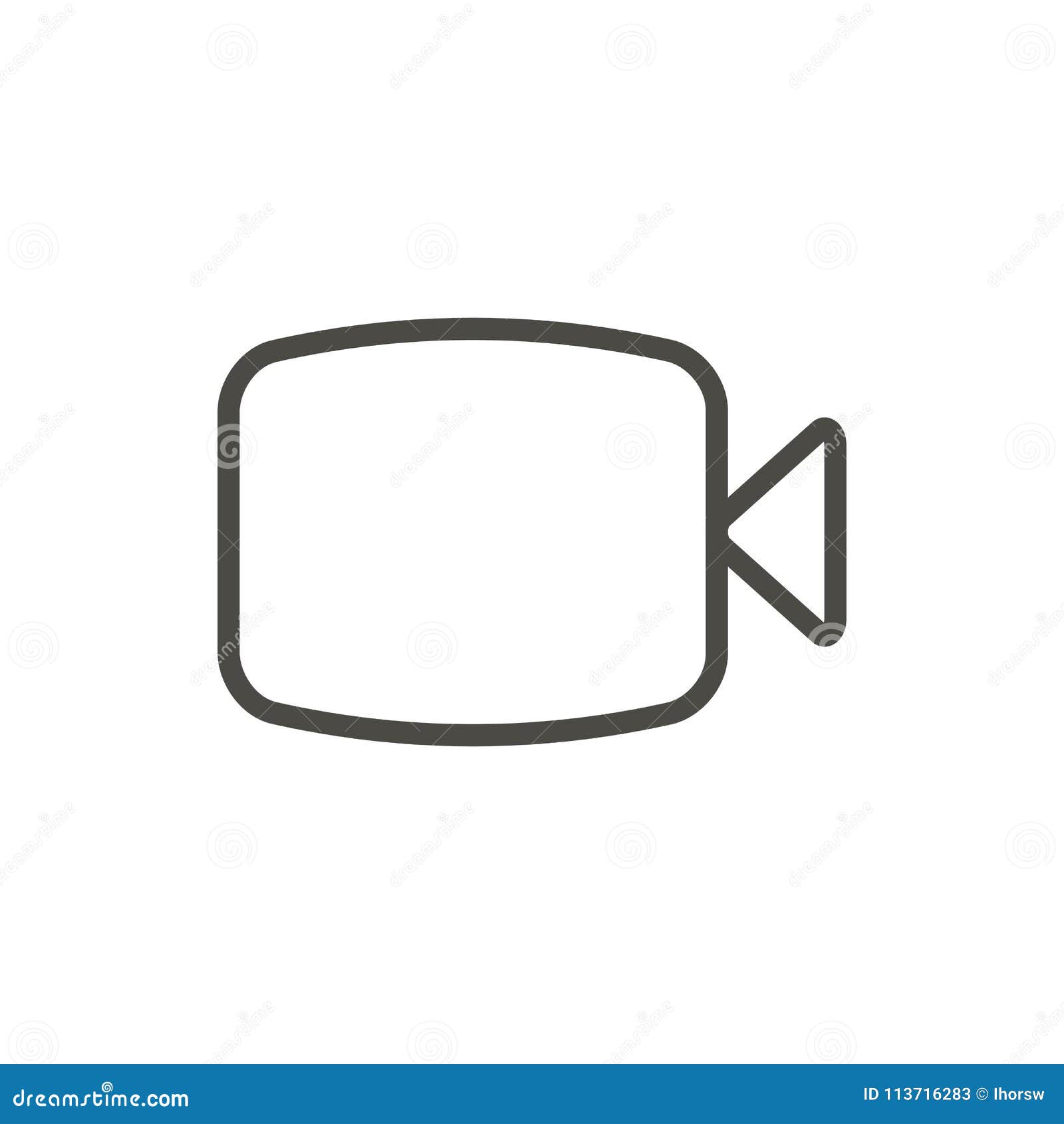 Video Camera Icon Vector. Line Live Stream Symbol Stock Vector ...