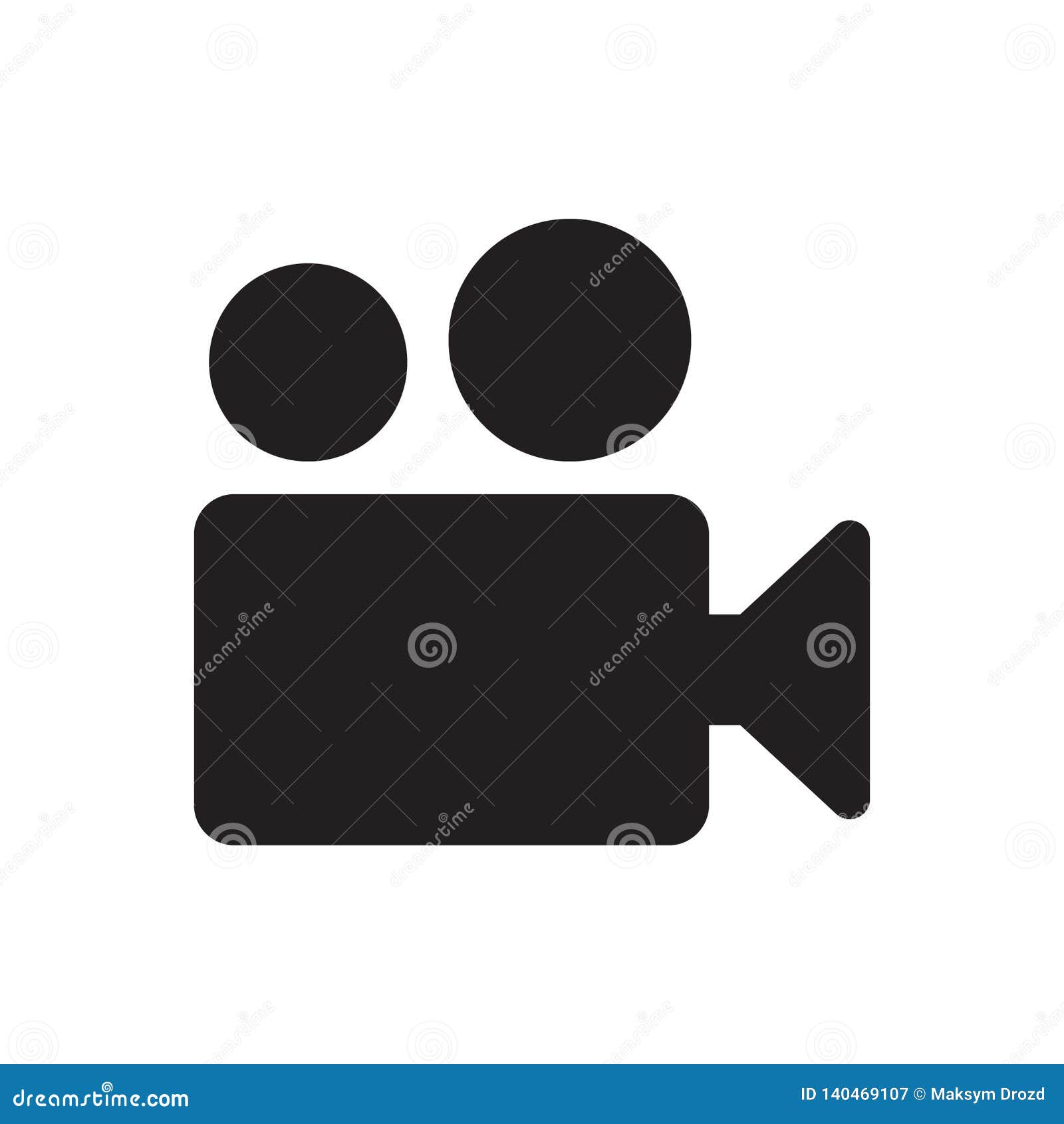 Video Camera Icon Vector Isolated On White Background, Logo Concept Of ...