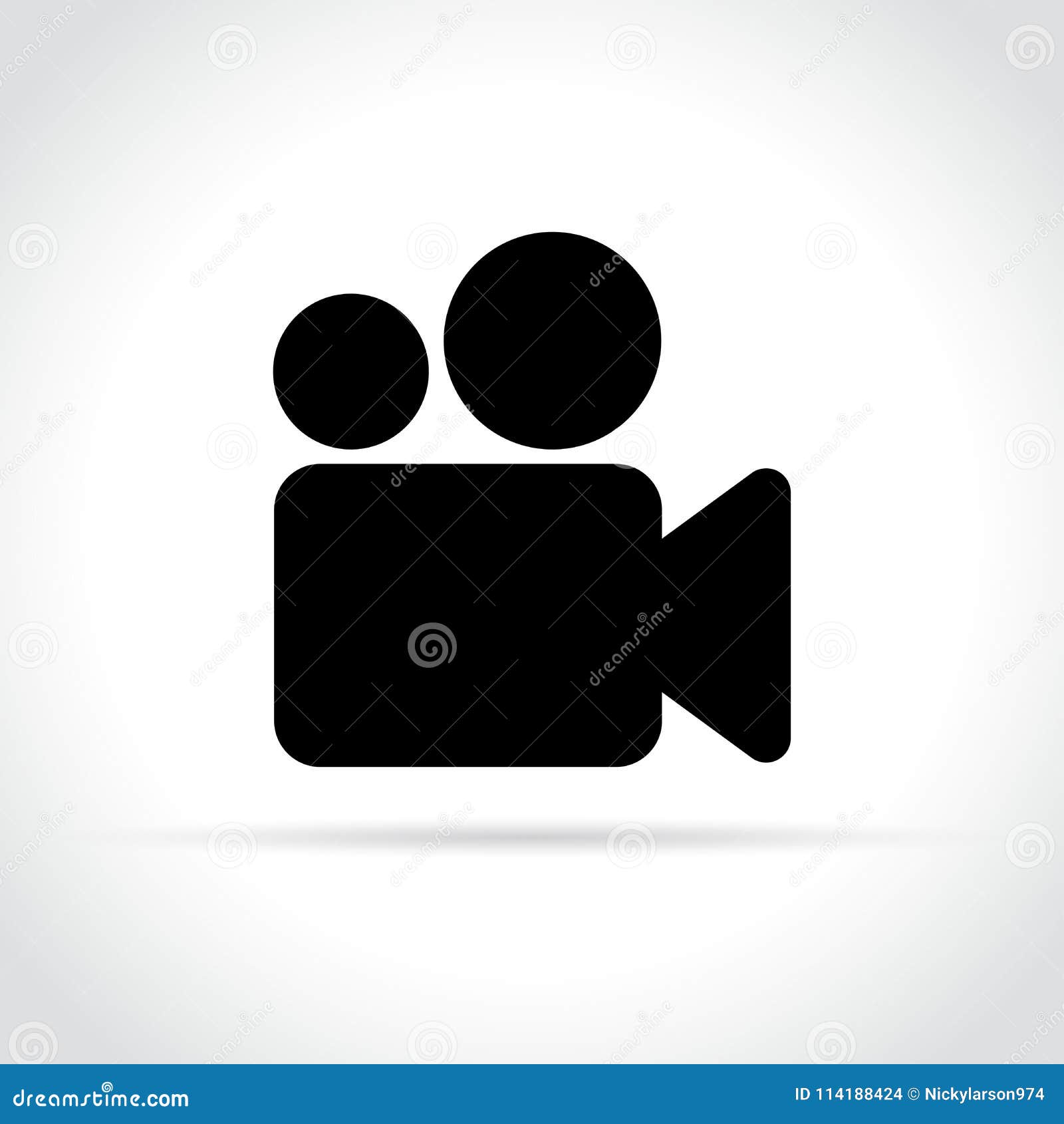 Video Camera Icon on White Background Stock Vector - Illustration of ...
