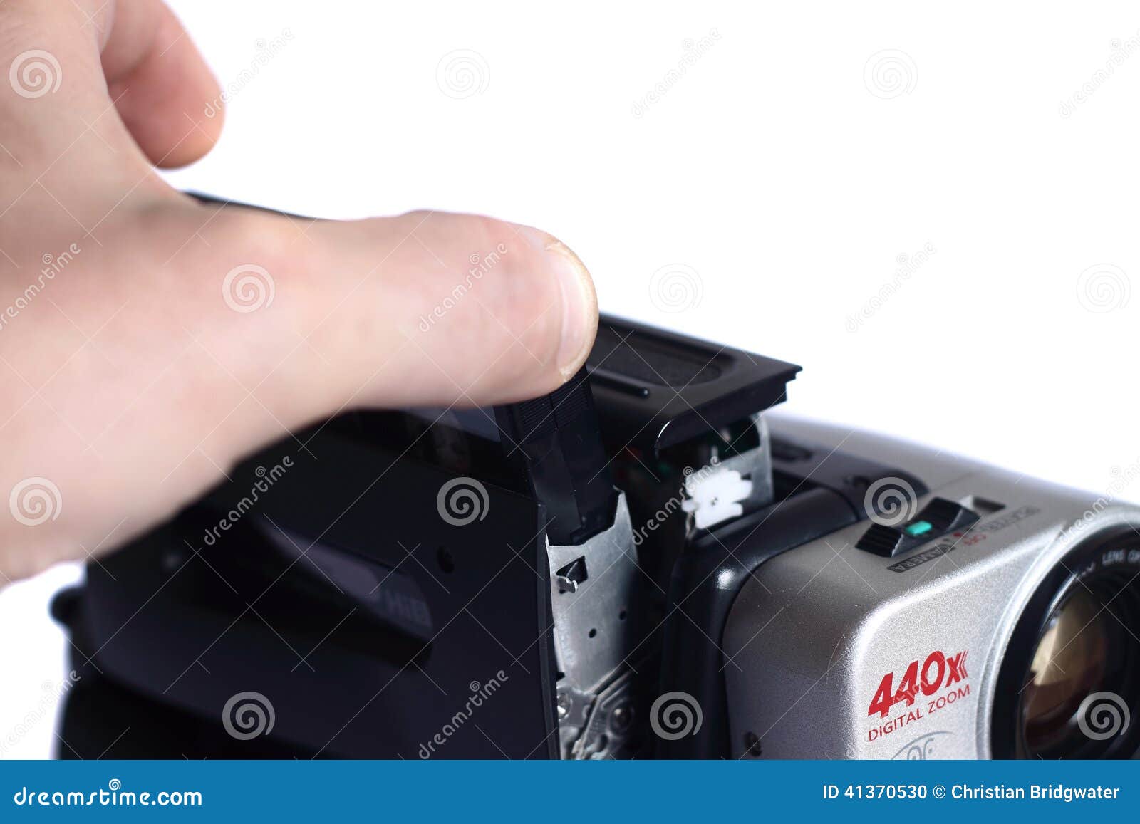 Video Camera Inserting Tape B Stock Photo - Image of video, camera ...