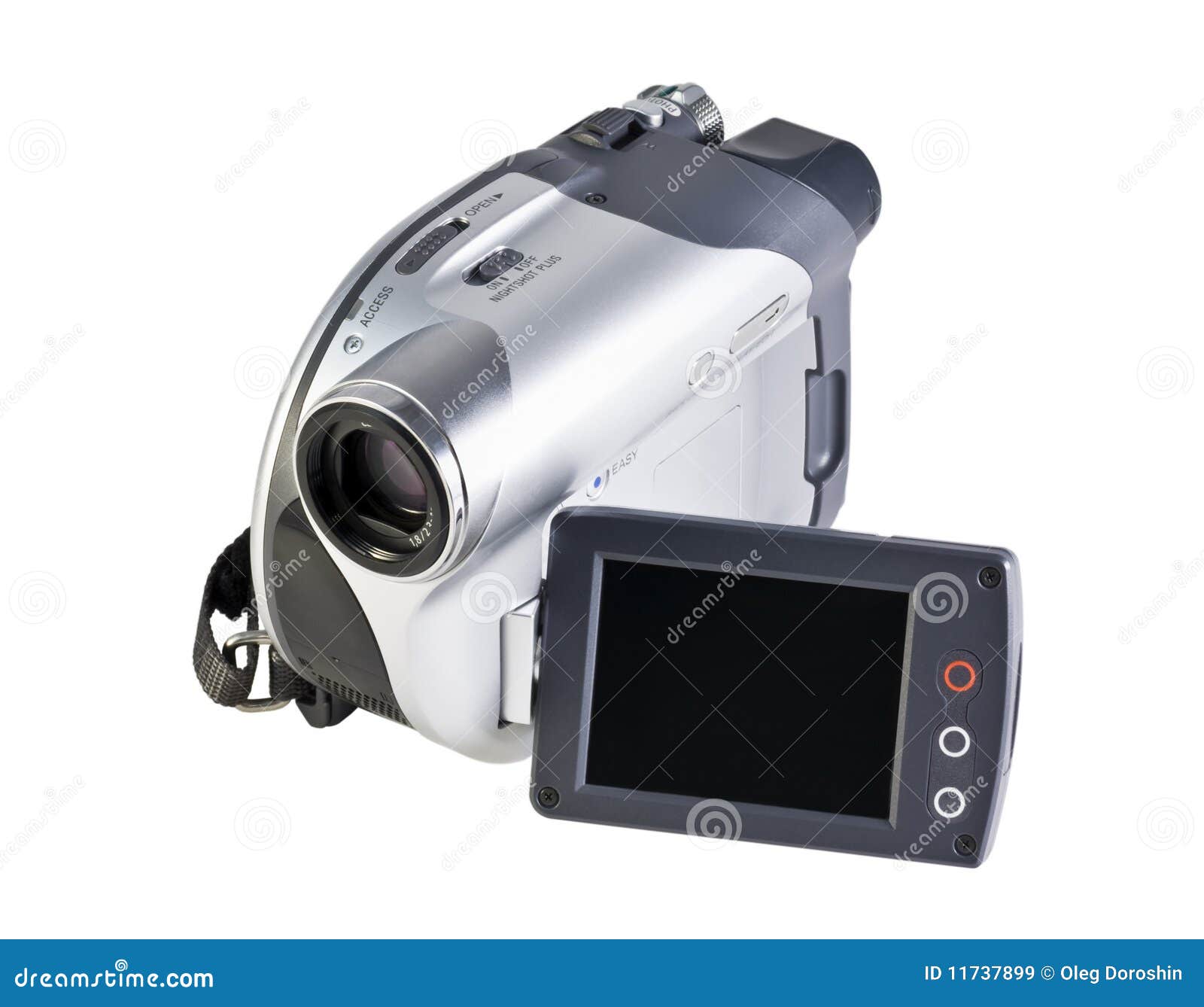 Video Camera Isolated on White Stock Image - Image of television, copy ...
