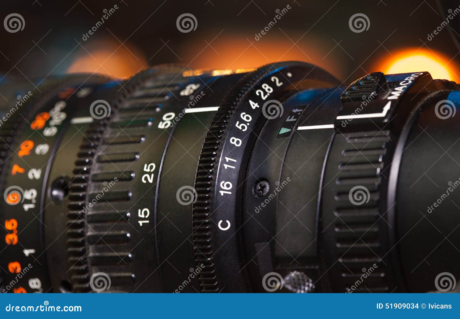 Video camera lens stock photo. Image of stage, technology - 51909034