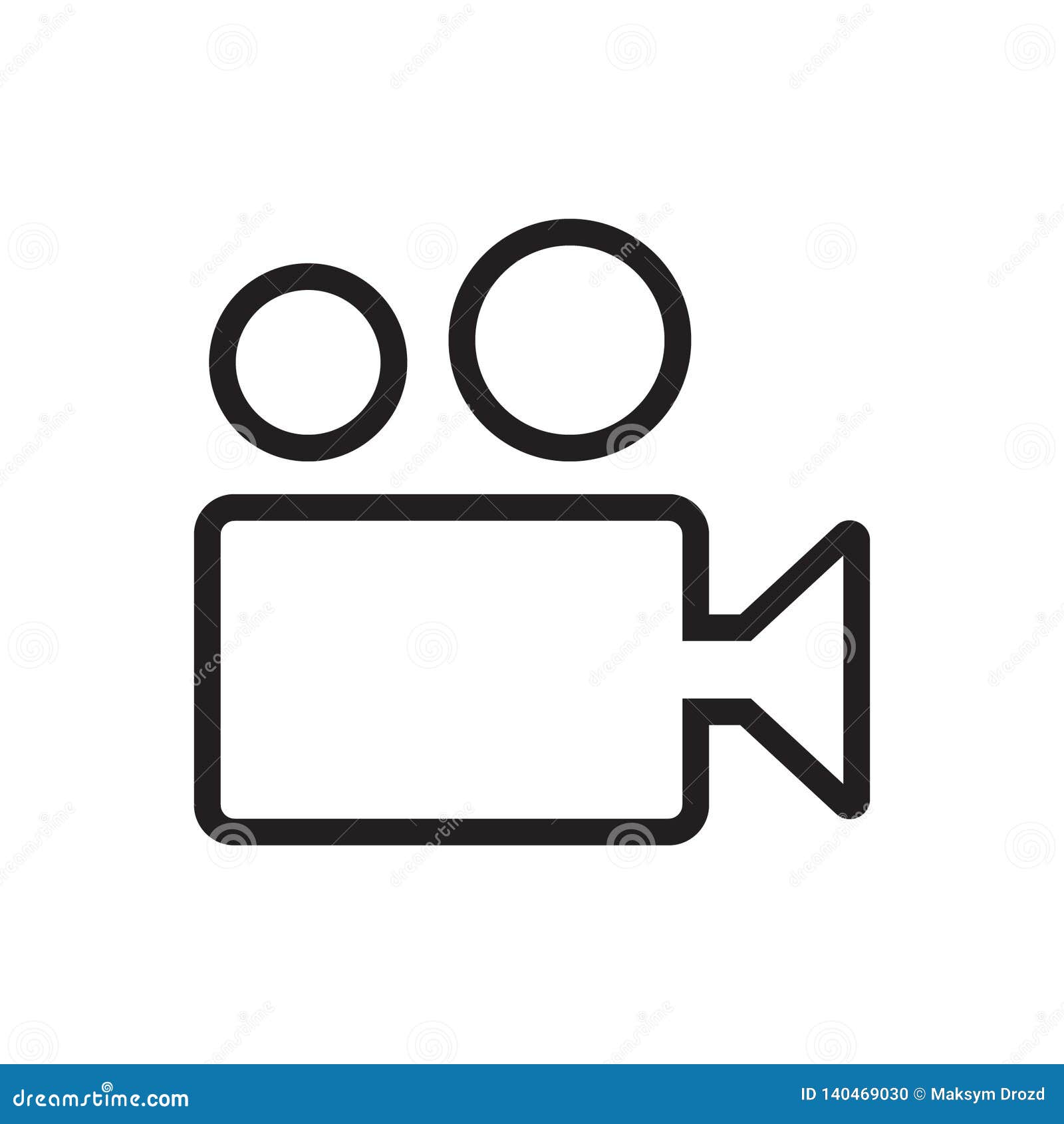 Video Camera Line Icon Vector Stock Vector - Illustration of production ...