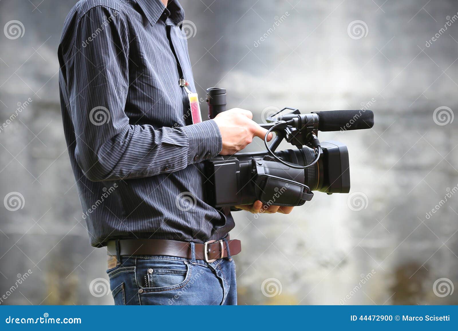Video Camera Man with Camera Stock Photo - Image of operator ...