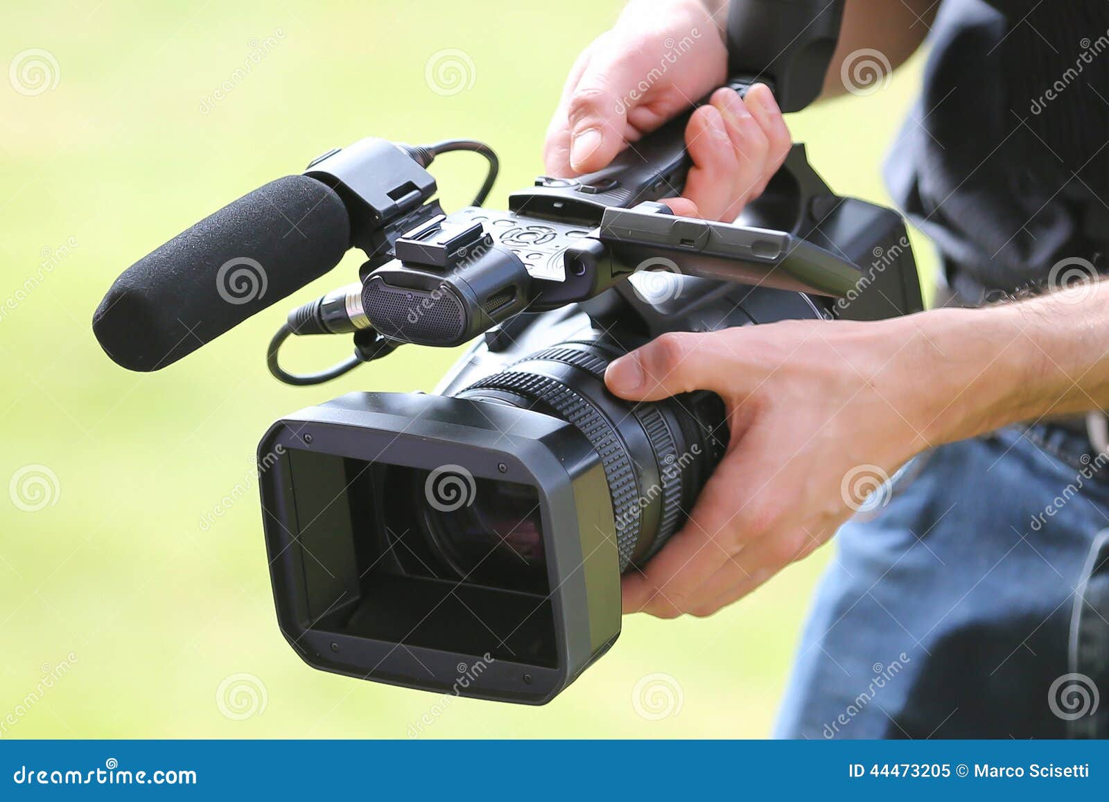 Video Camera Man with Camera Stock Image - Image of reporter, outdoors ...