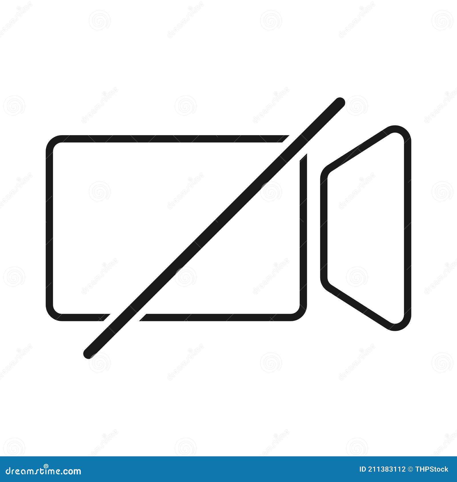 Video Camera Off Vector Icon Stock Vector - Illustration of vector ...