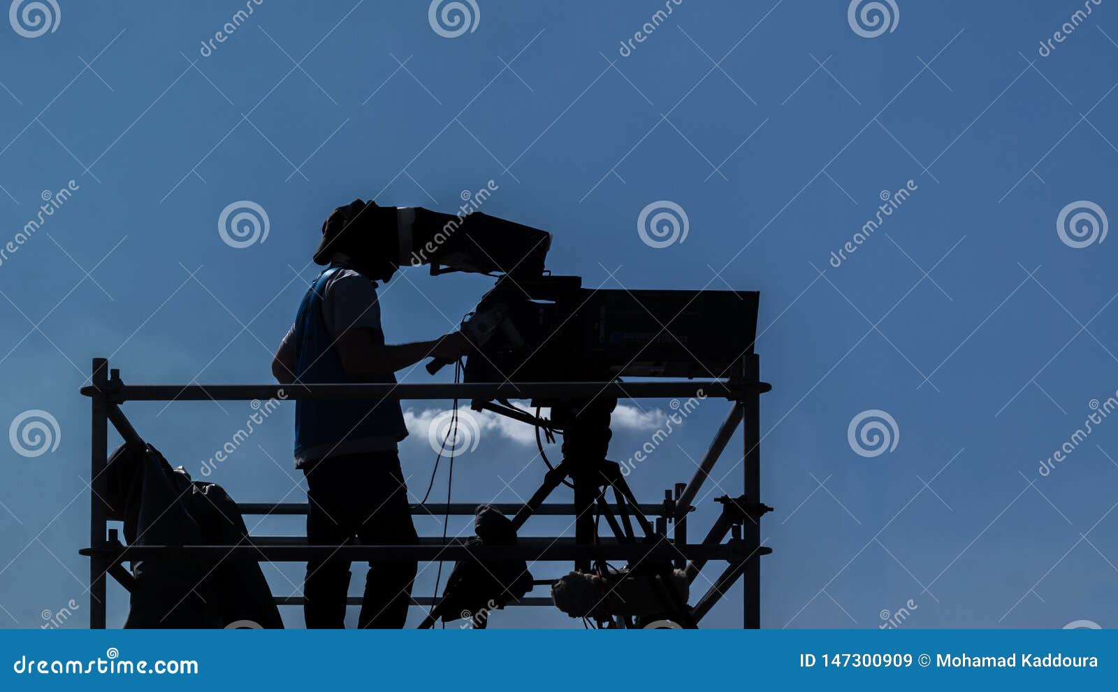 Video Camera Operator - Man Working and Filming on Set with His ...