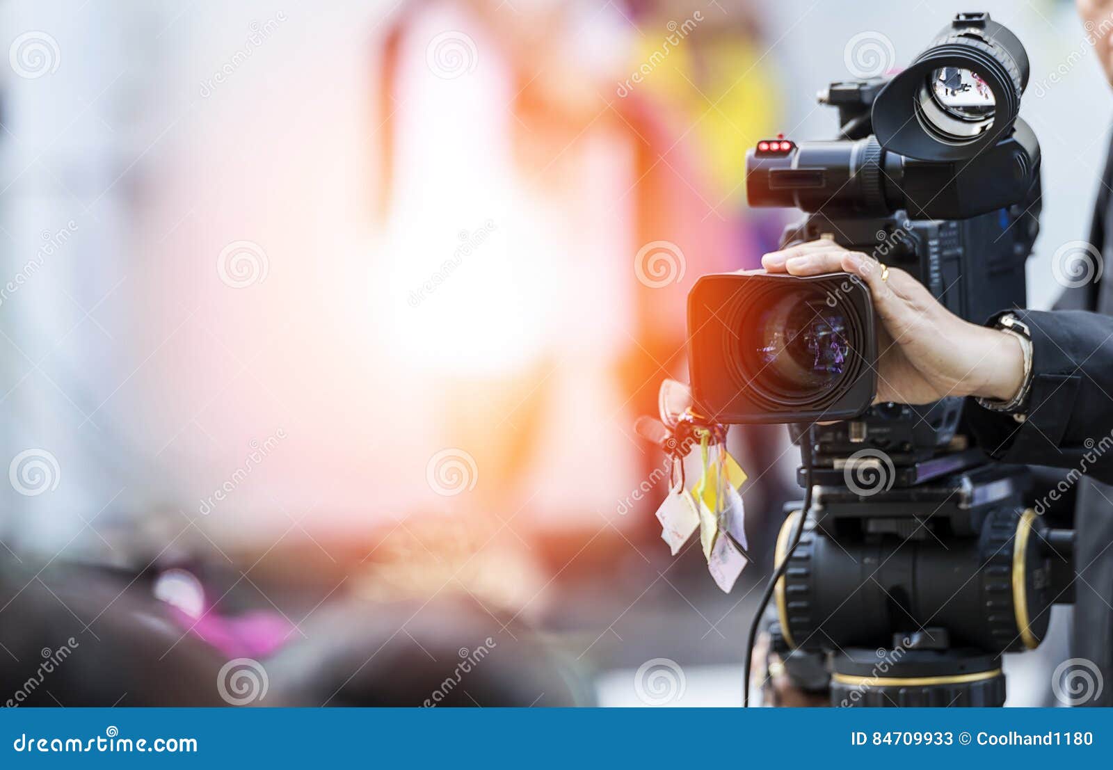 Video camera operator stock image. Image of technology - 84709933