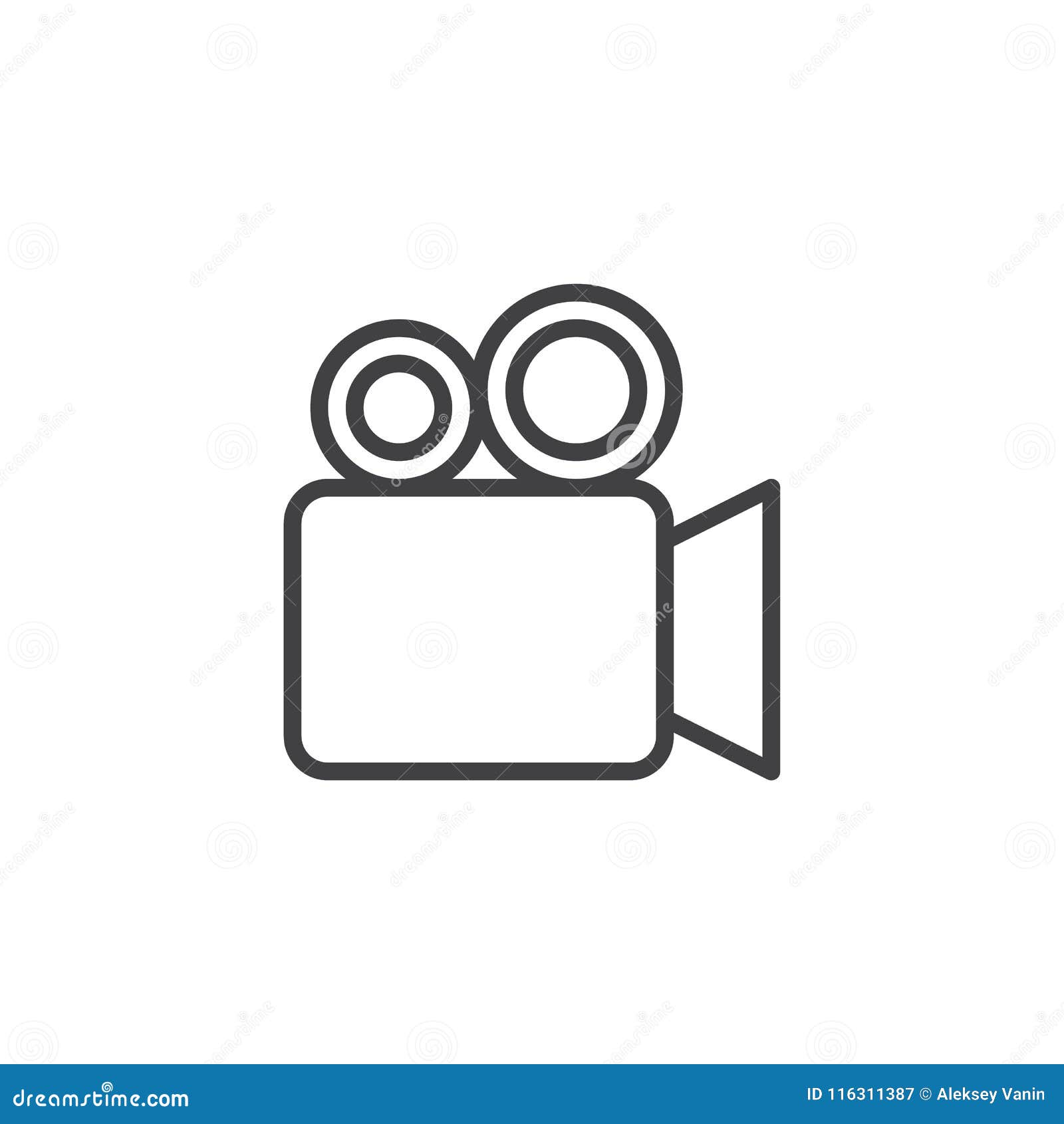 Video camera outline icon stock vector. Illustration of production ... Video camera outline icon stock vector. Illustration of production ...