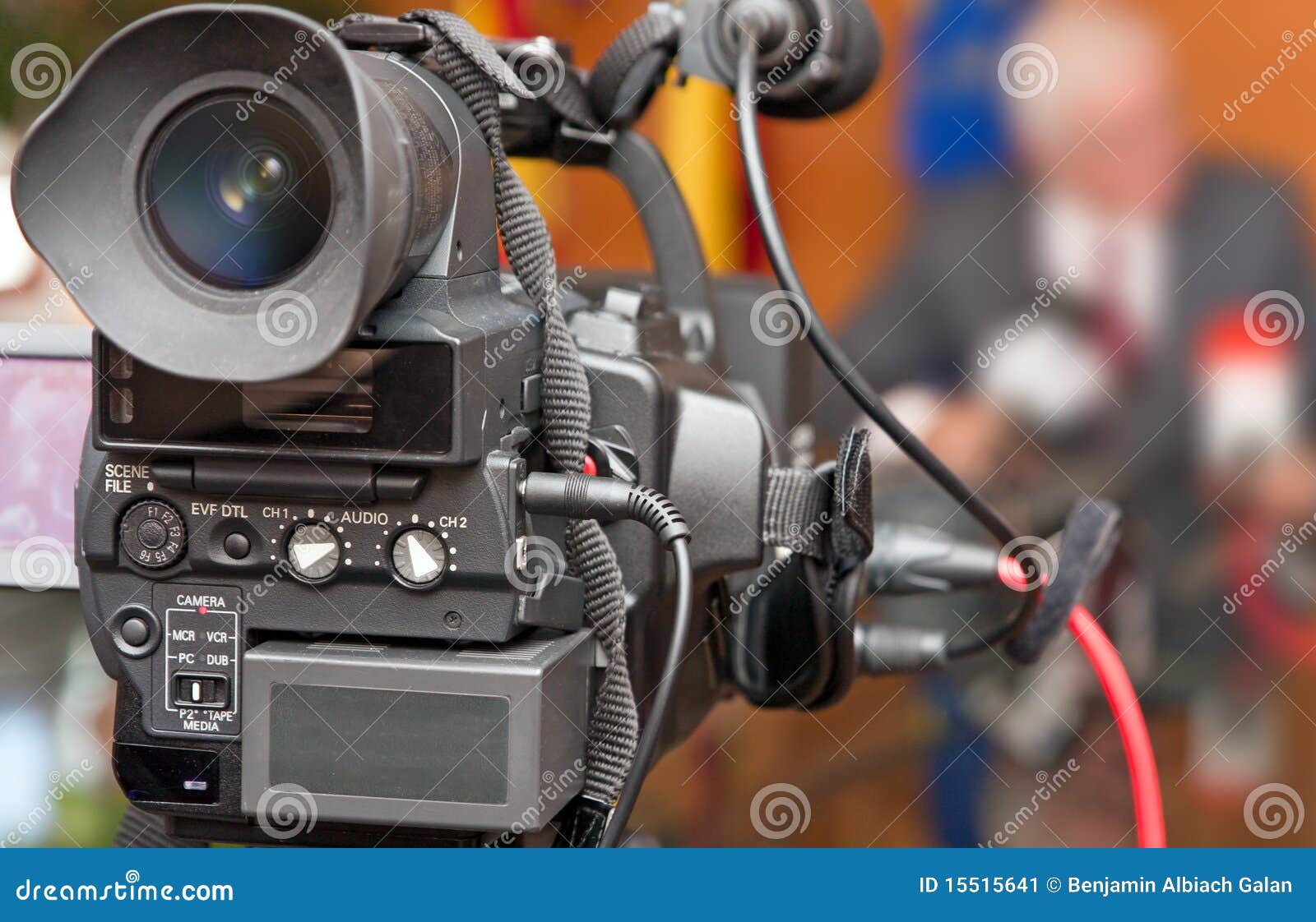 Video Camera Recorded a Man Stock Image - Image of conference ...