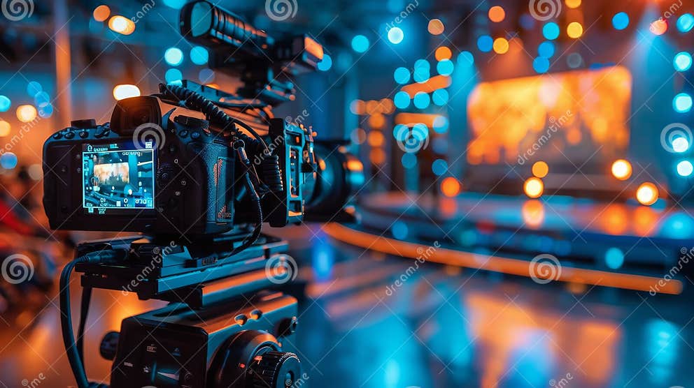 Video Camera Recording Stage Performance Stock Photo - Image of live ...