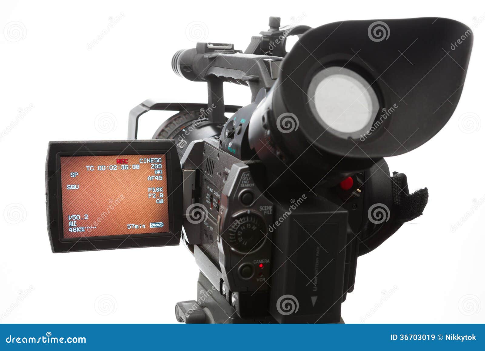 Video camera with screen stock image. Image of screen - 36703019