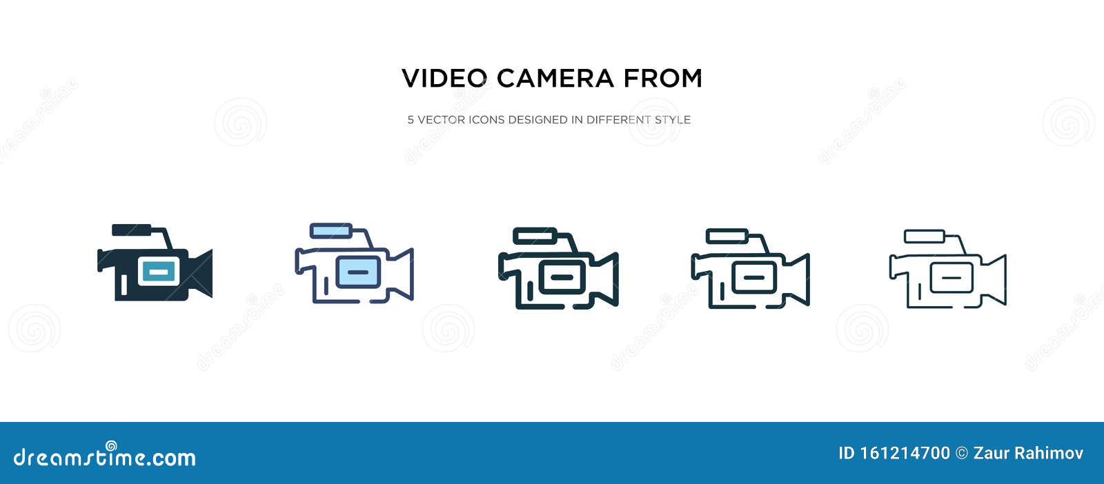 Video Camera from Side View Icon in Different Style Vector Illustration ...