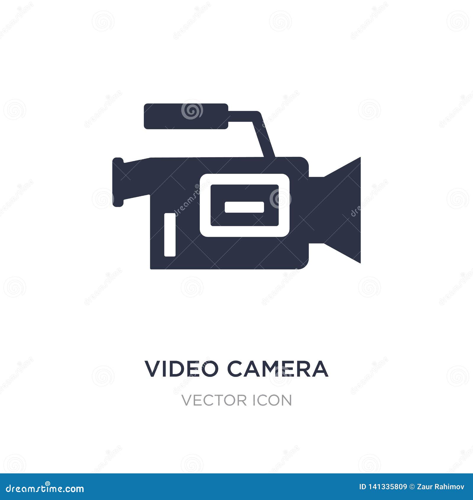 Video Camera from Side View Icon on White Background. Simple Element ...