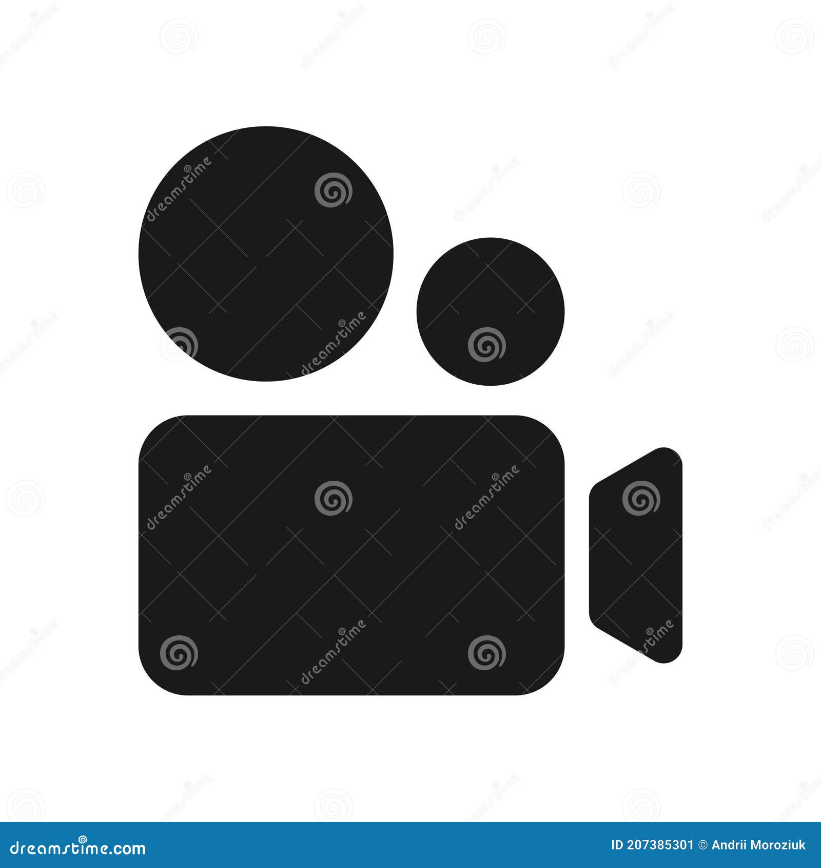 Video Camera Sign. Black Icon on a White Background. Vector ...