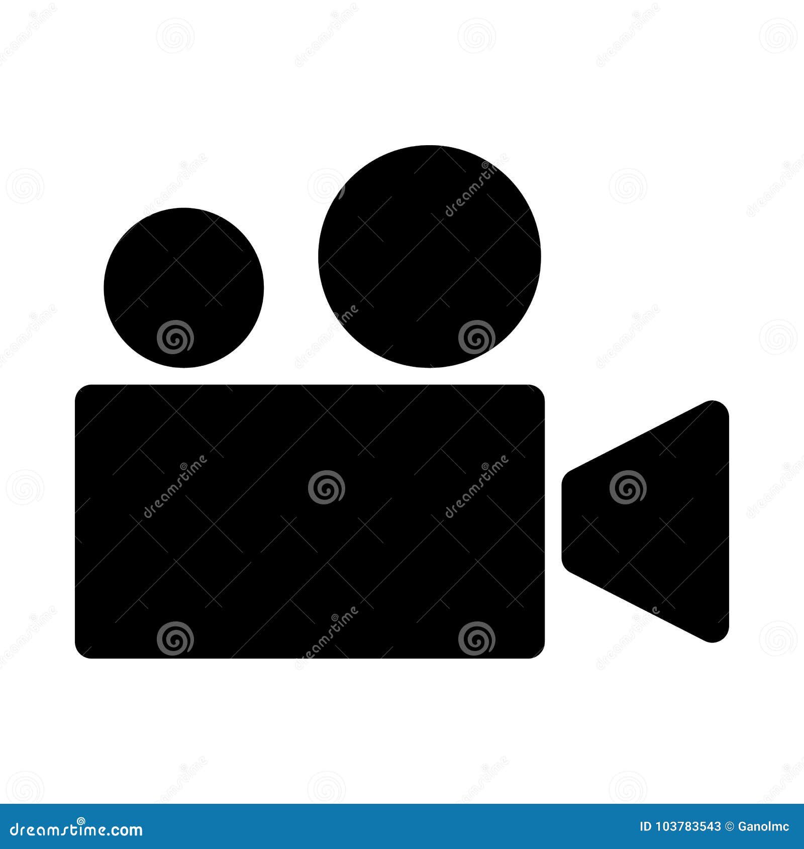Video Camera Silhouette Icon. Cinema Vector Pictogram Stock Vector ...