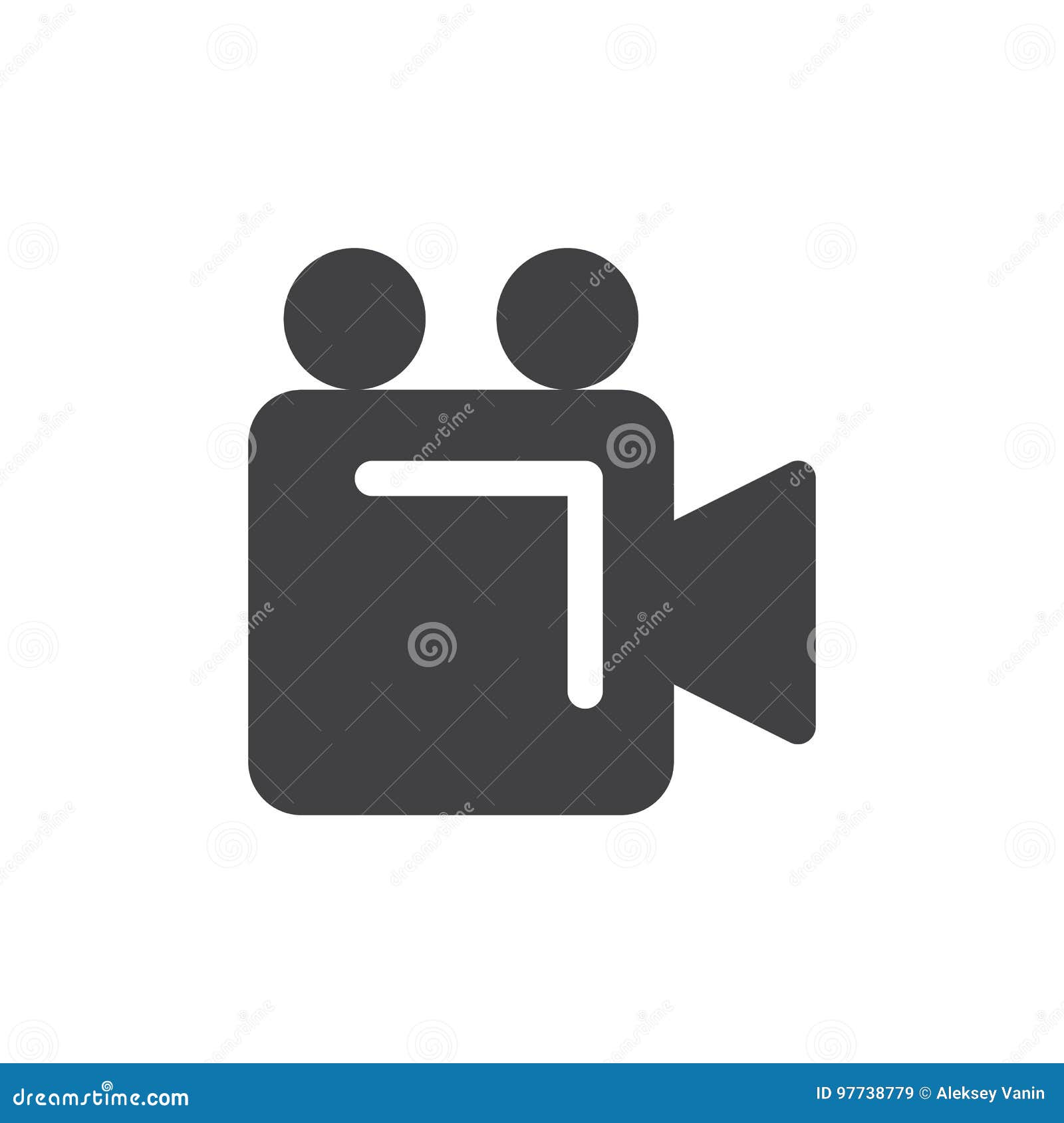 Video Camera Simple Icon Vector Stock Vector - Illustration of movie ...