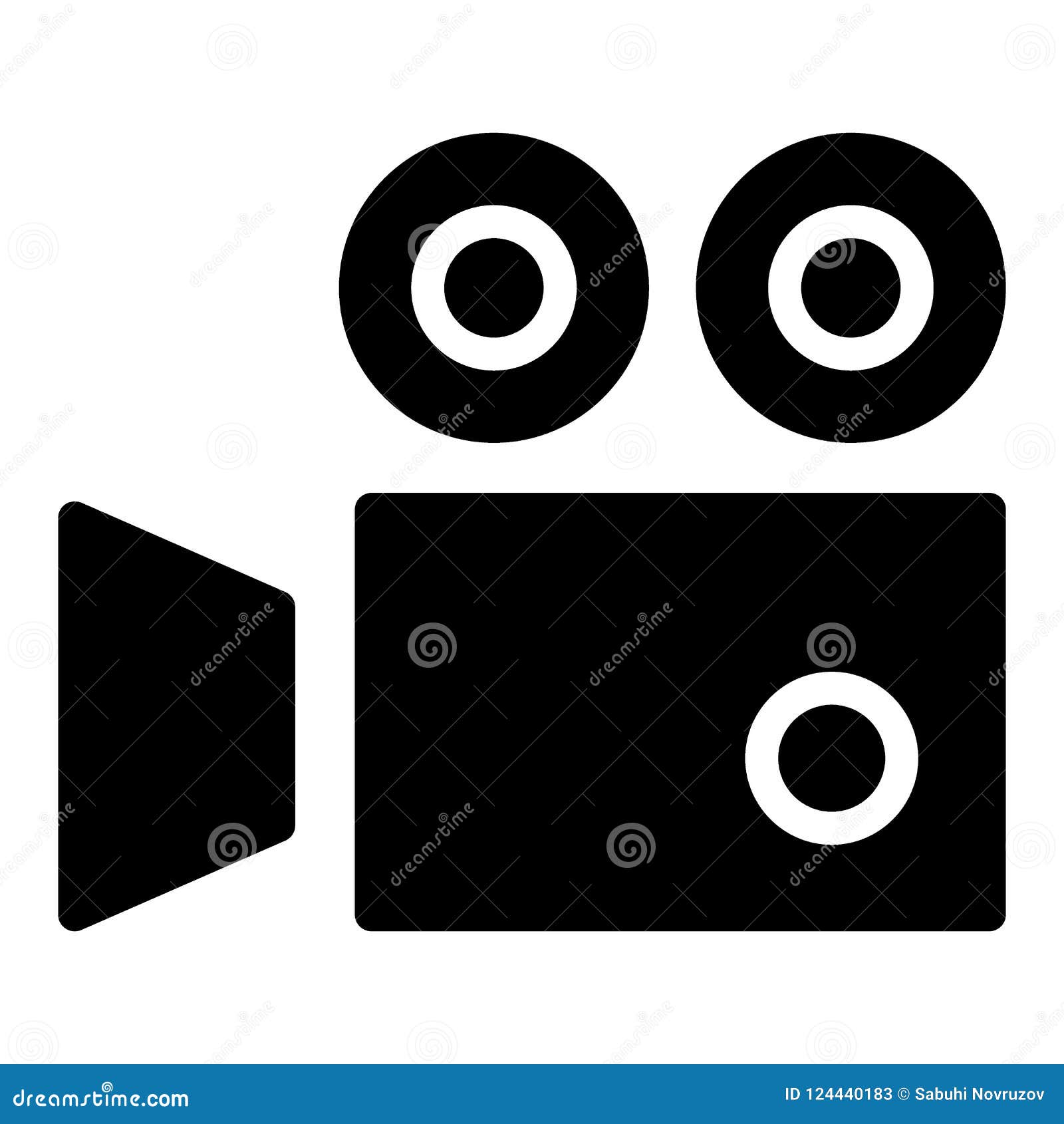 Video Camera Solid Icon. Camcorder Vector Illustration Isolated on ...