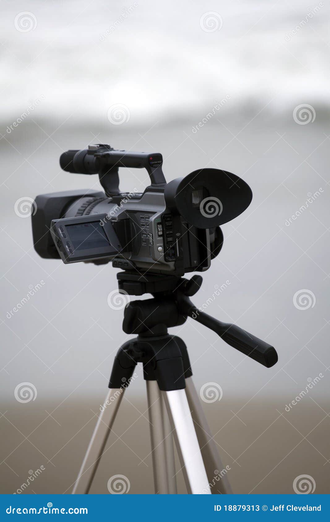 Video Camera on Tripod at the Beach Stock Image - Image of outdoors ...