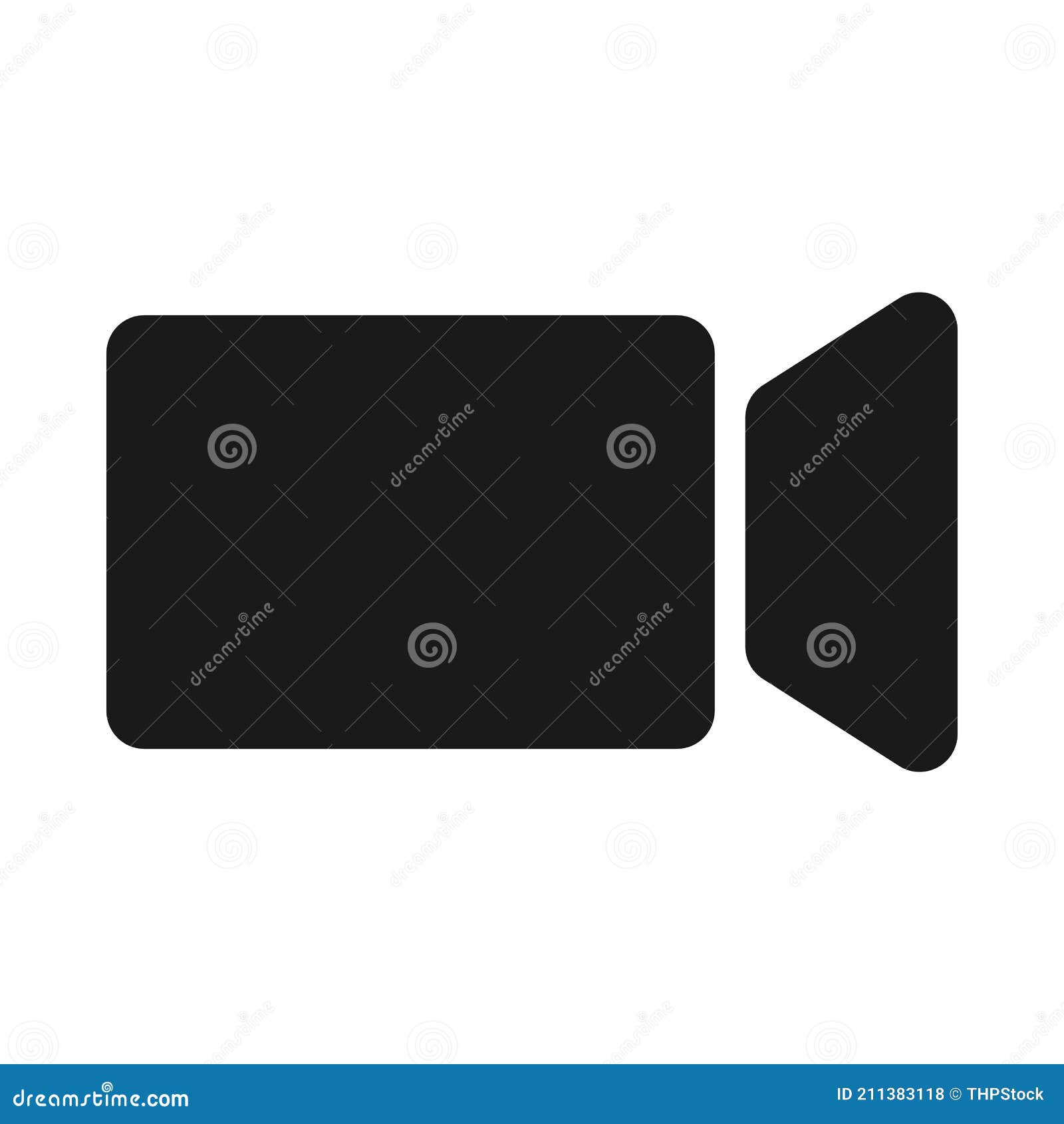 Video Camera Vector Icon stock vector. Illustration of icon - 211383118