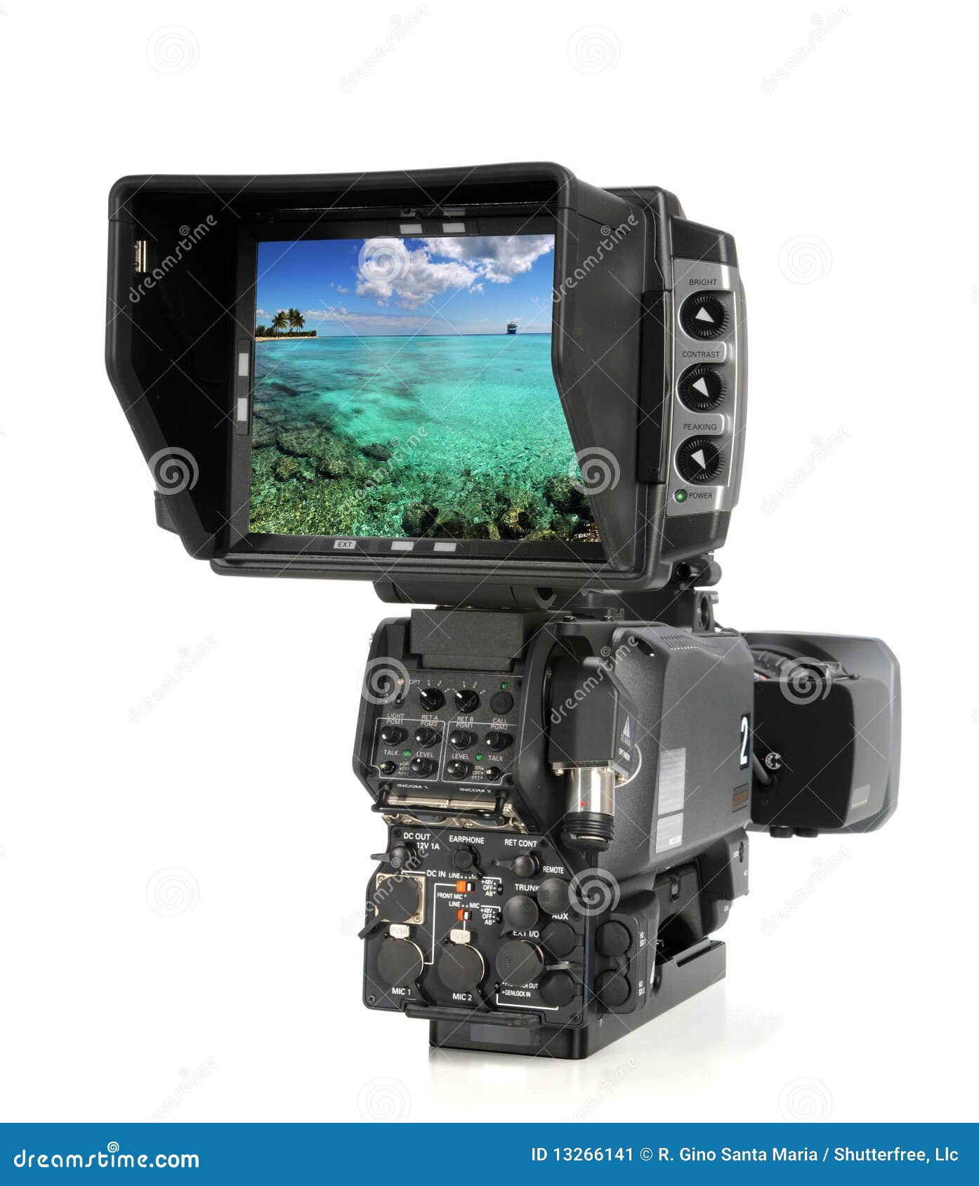 Video Camera Viewed from Back Stock Image - Image of black, seascape ...