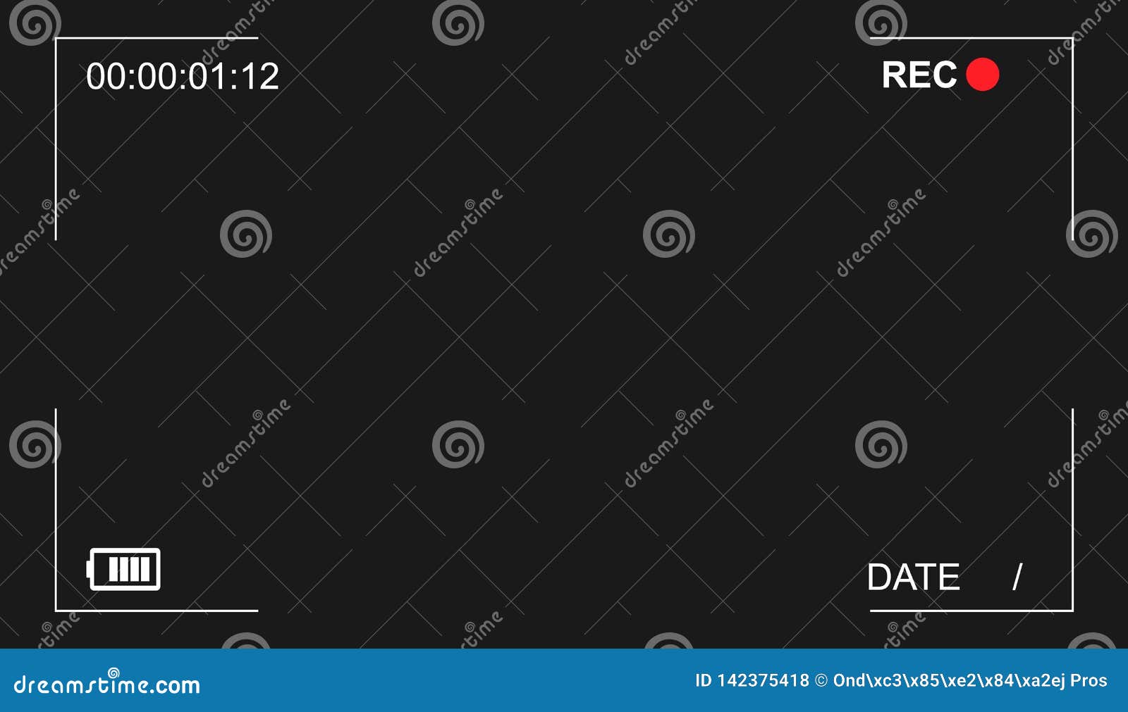 Video Camera Viewfinder Overlay Icon. Modern Camera Frame Vector ...