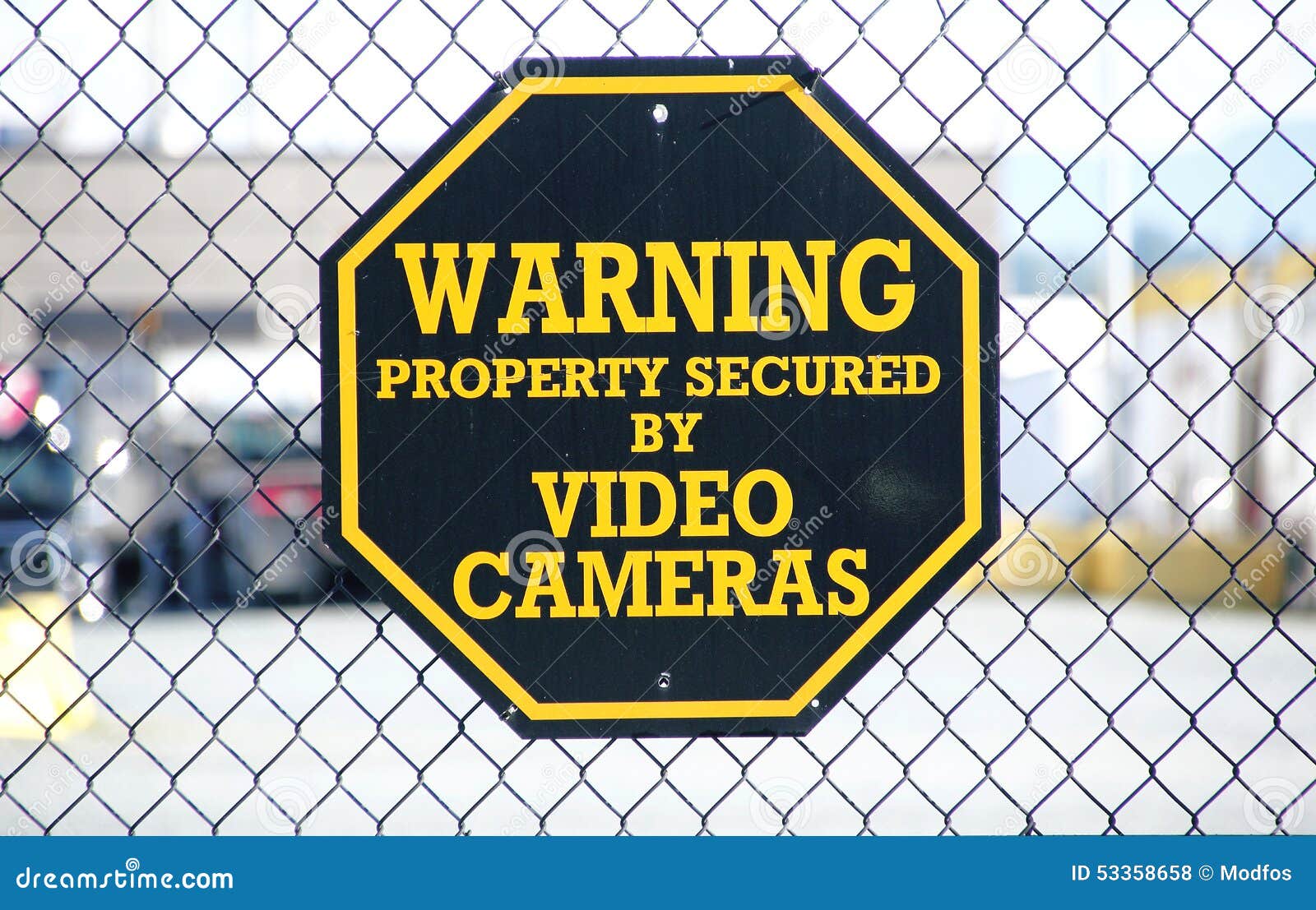 Video Camera Warning stock photo. Image of surveillance - 53358658