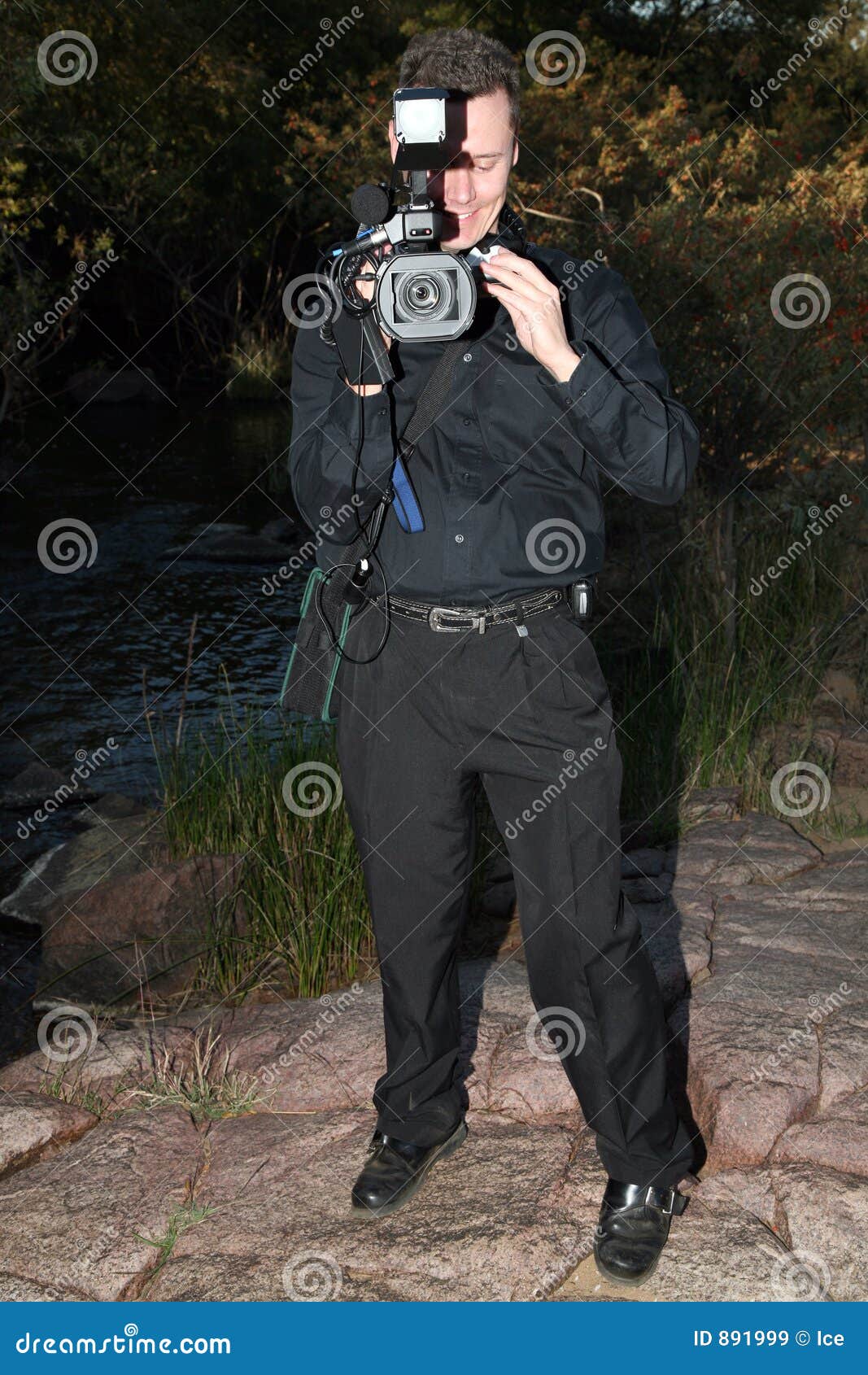 Video Cameraman stock image. Image of focus, working, manufacture - 891999
