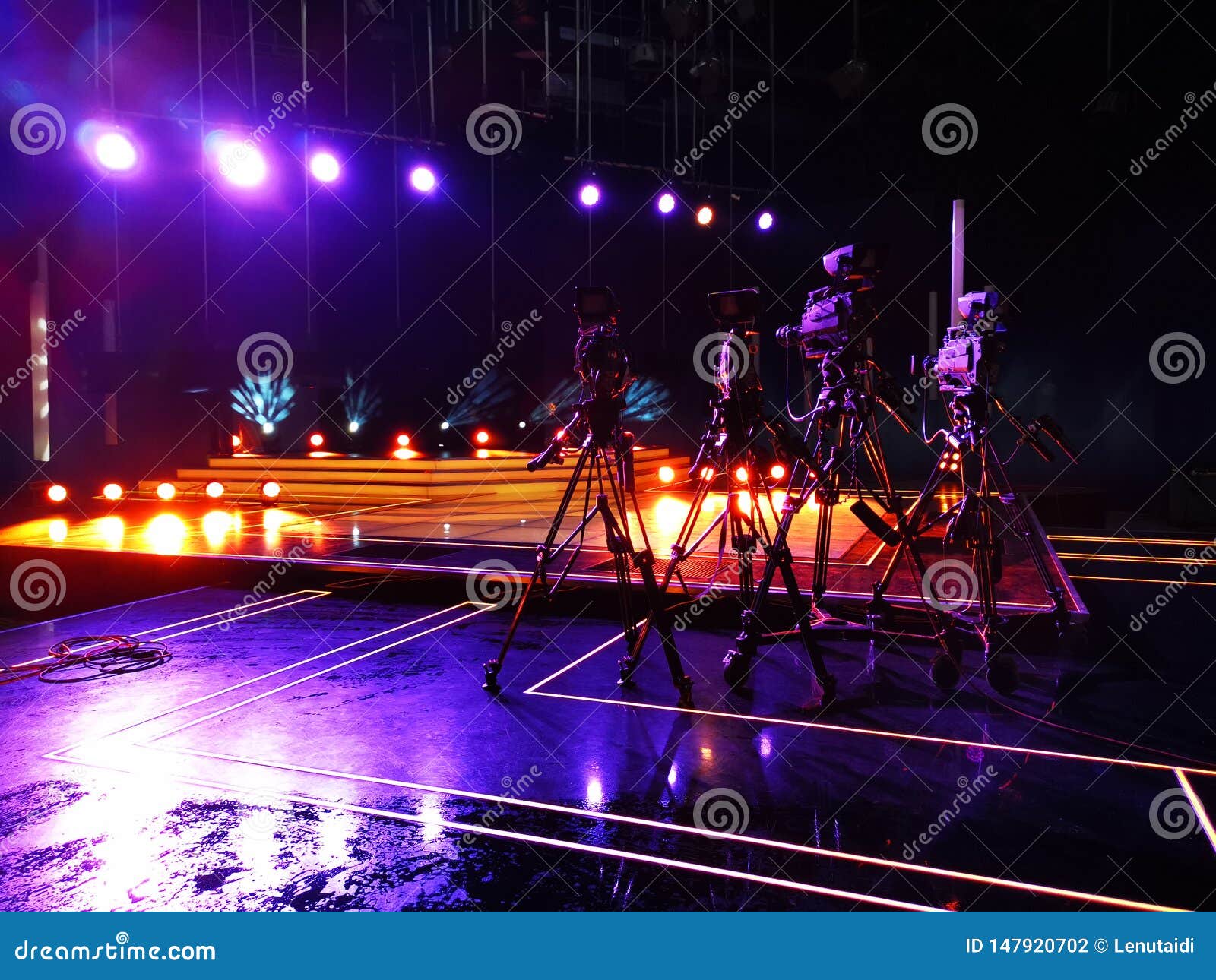 Video Cameras in the Studio Stock Photo - Image of design, bright ...