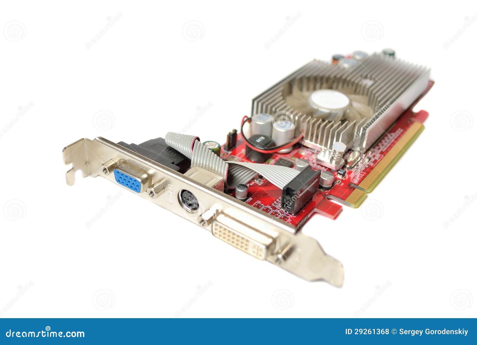 Video card stock photo. Image of output, microchip, adapter - 29261368