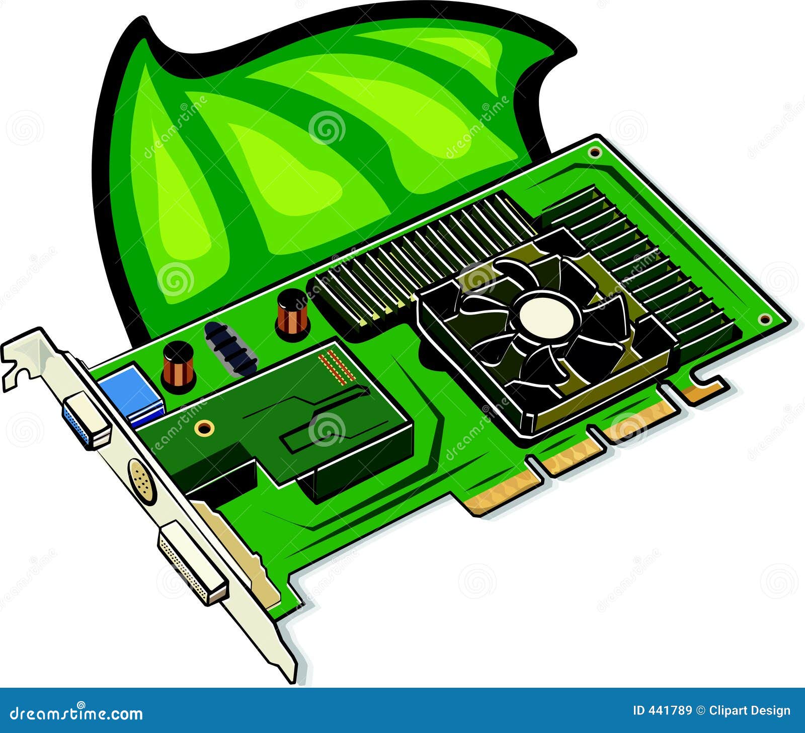 Video card stock illustration. Illustration of component - 441789