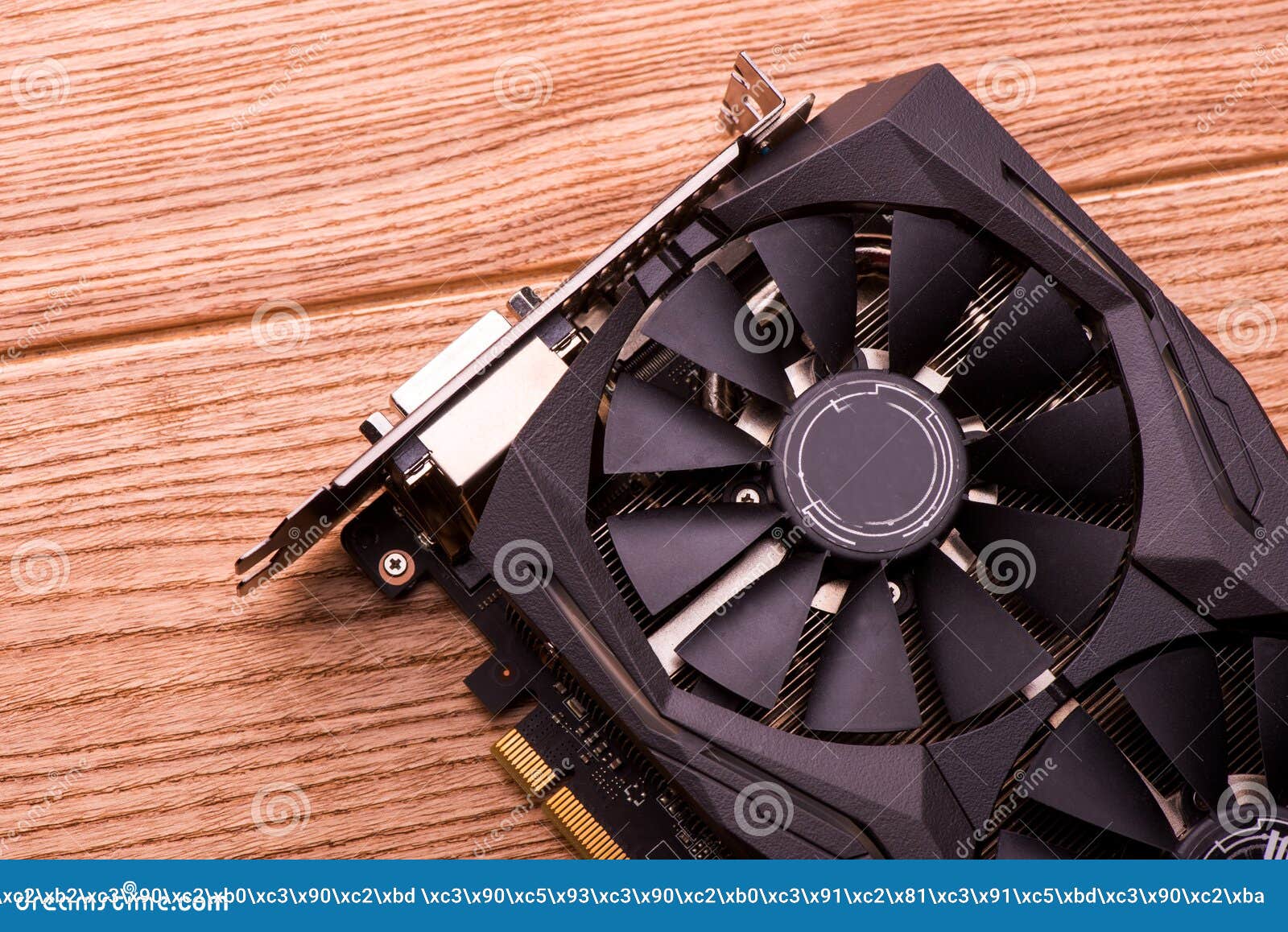 Video Card Close Up. Computer Graphics Card. Video Card Cooling Stock ...