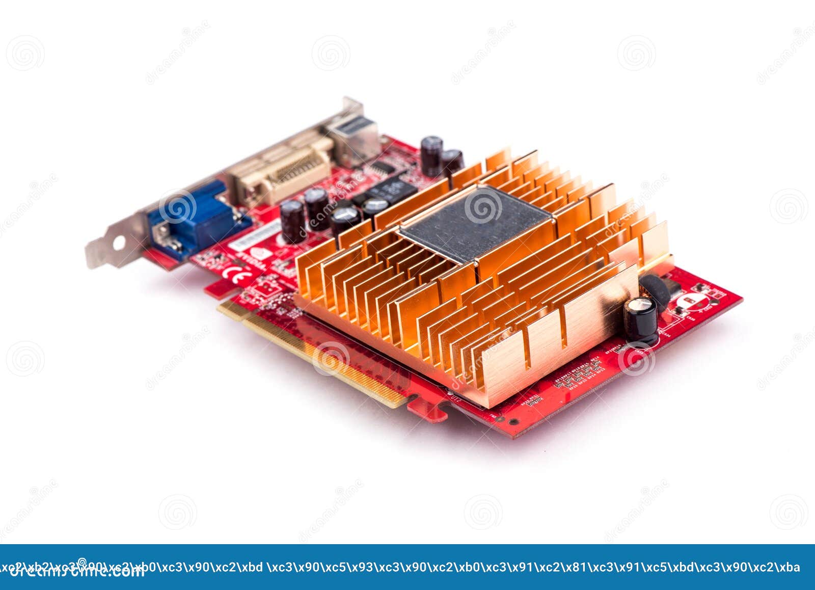 Video Card Close Up. Computer Graphics Card. Video Card Cooling Stock ...