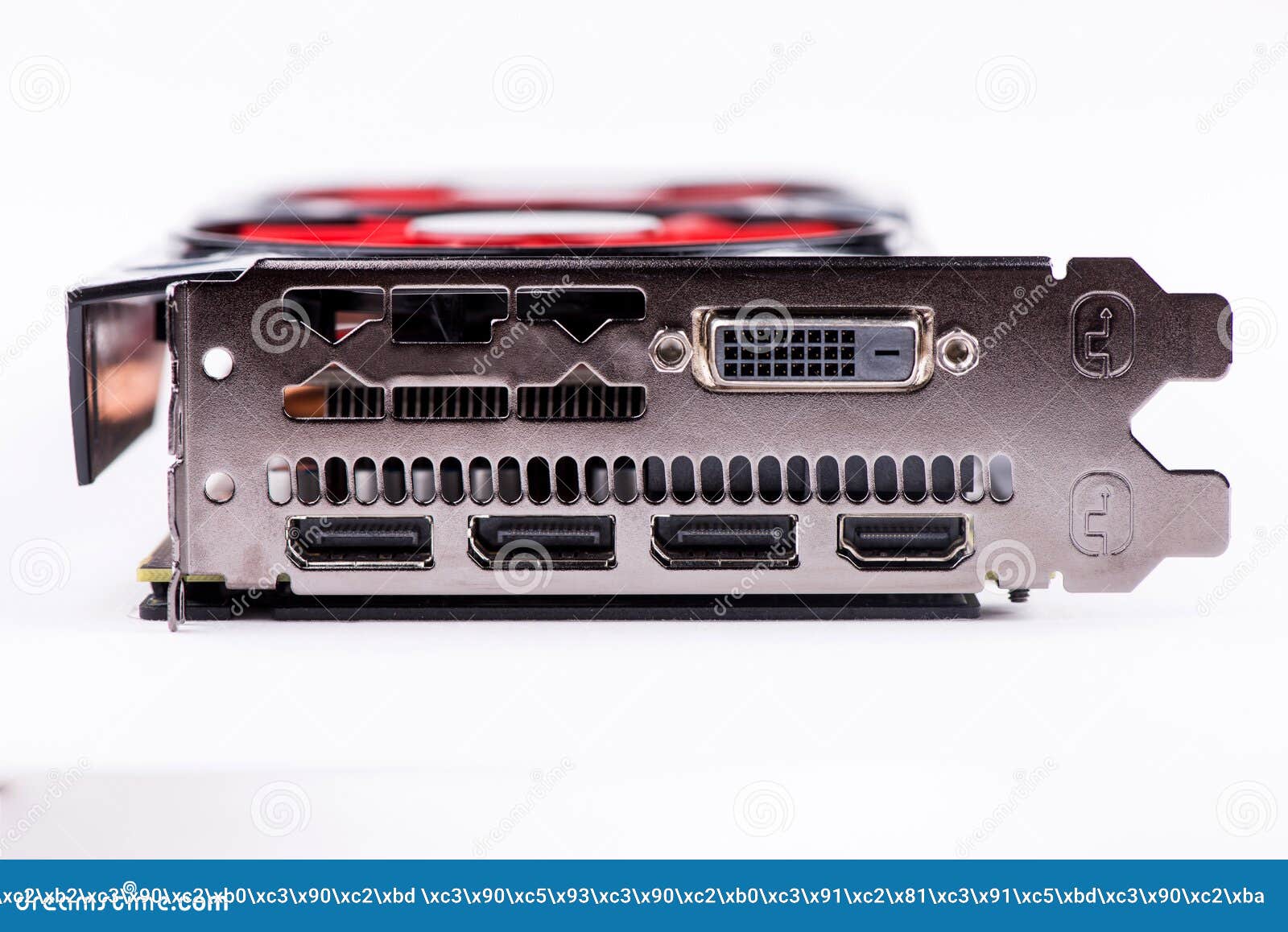 Video Card Close Up. Computer Graphics Card. Video Card Cooling Stock ...