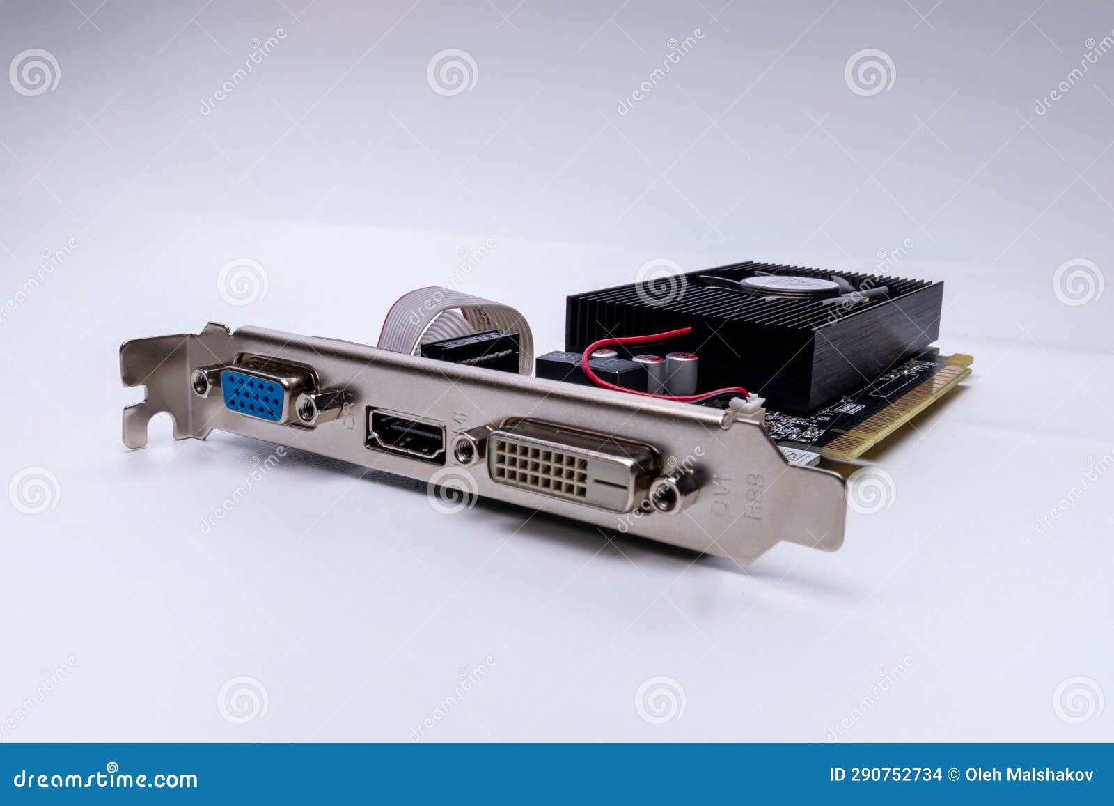 Video Card for Computer Isolated on White Stock Photo - Image of ...