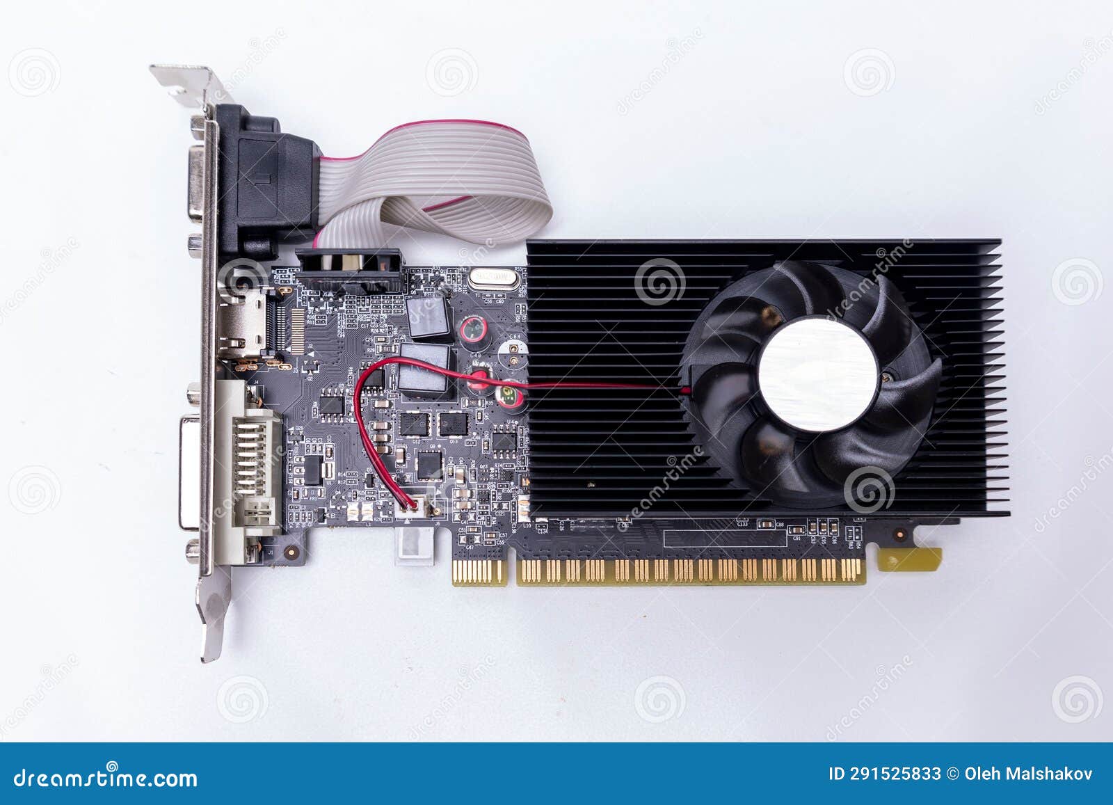 Video Card for Computer Isolated on White Stock Image - Image of ...