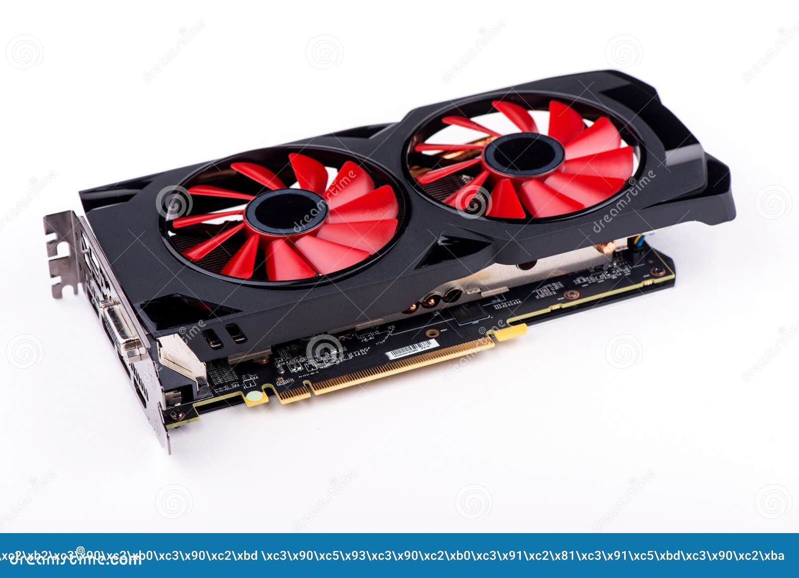 Video Card Close Up. Computer Graphics Card. Video Card Cooling Stock ...