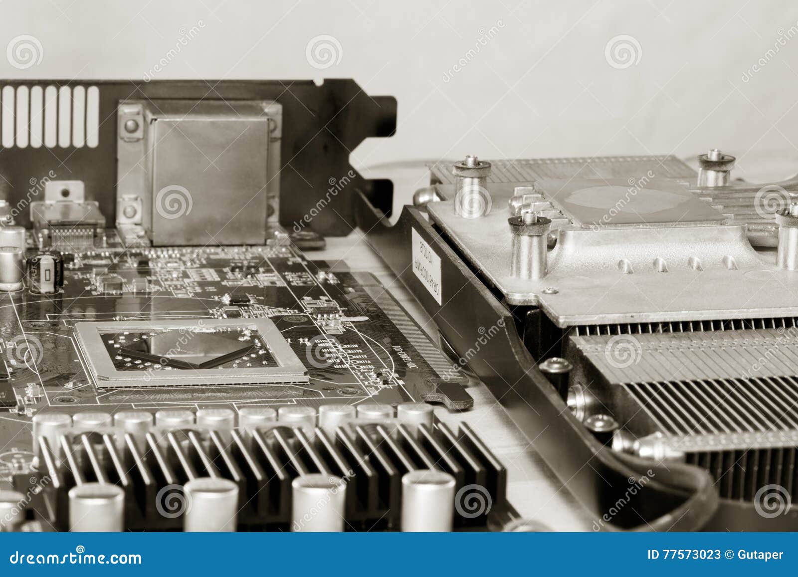 Video Card in an Exploded View a Close-up Stock Image - Image of copper ...