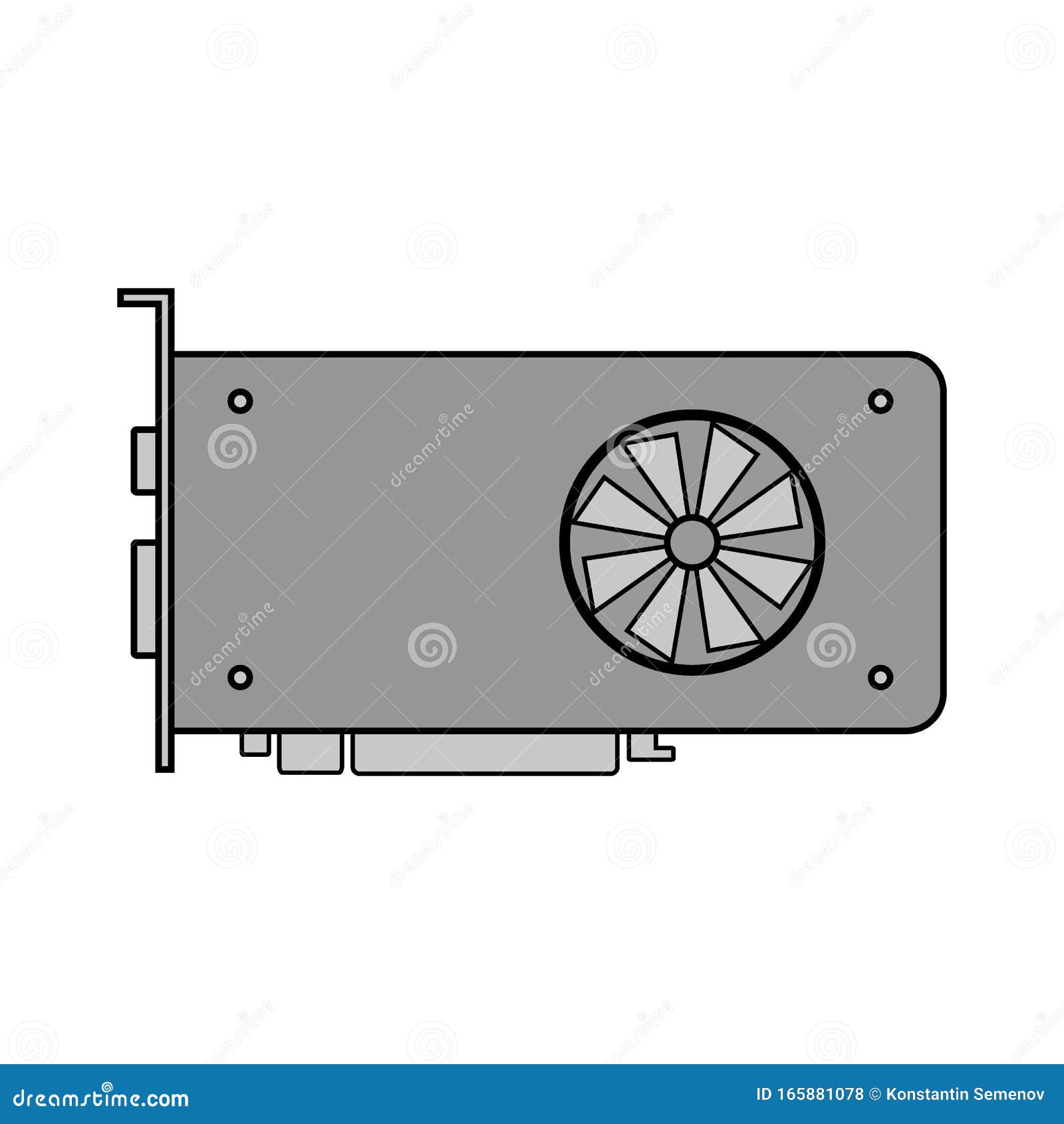 Video card icon stock illustration. Illustration of technology - 165881078