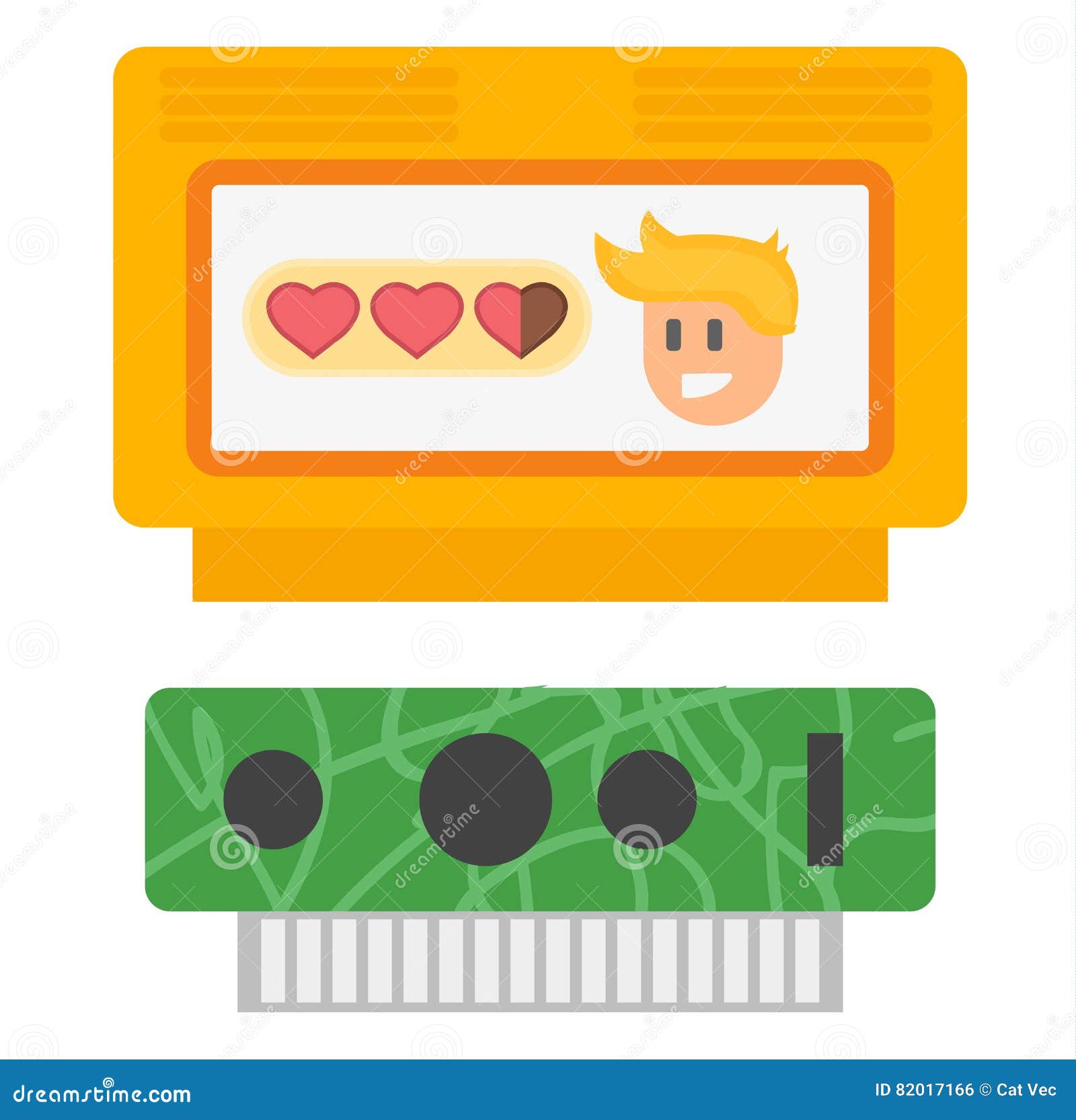 Video Card Vector Illustration. Stock Vector - Illustration of macro ...