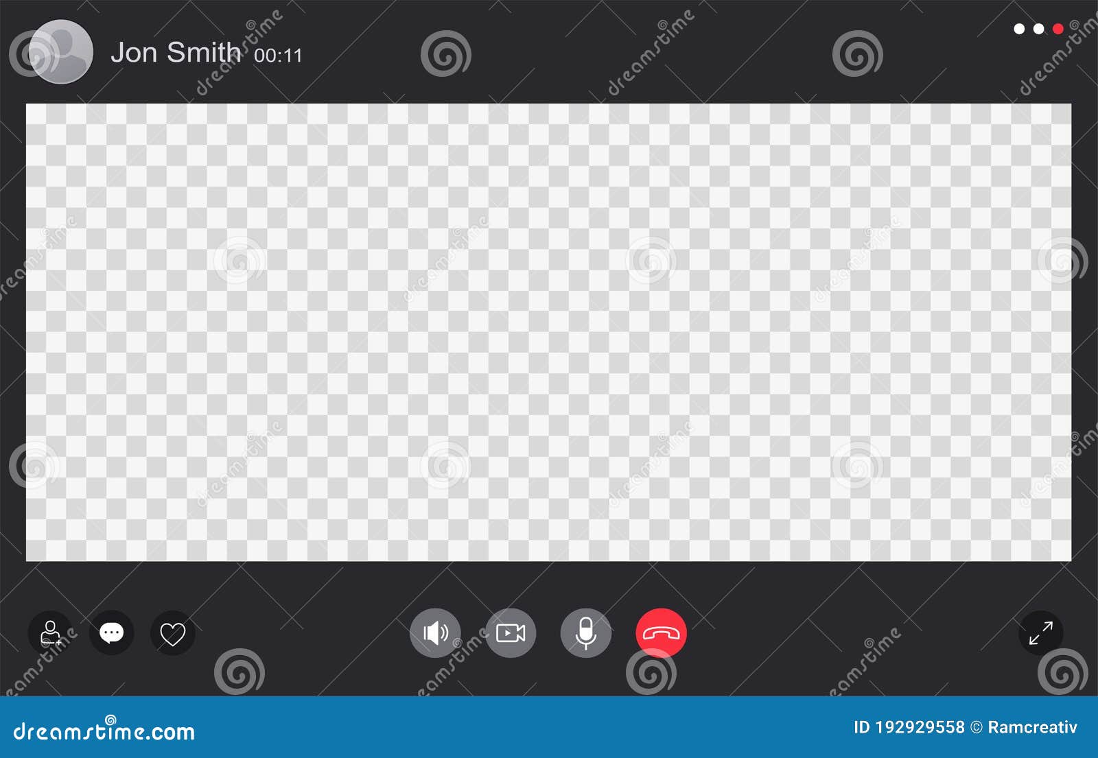 Video Chat Interface, User Web Video Call Window. Concept of Social ...