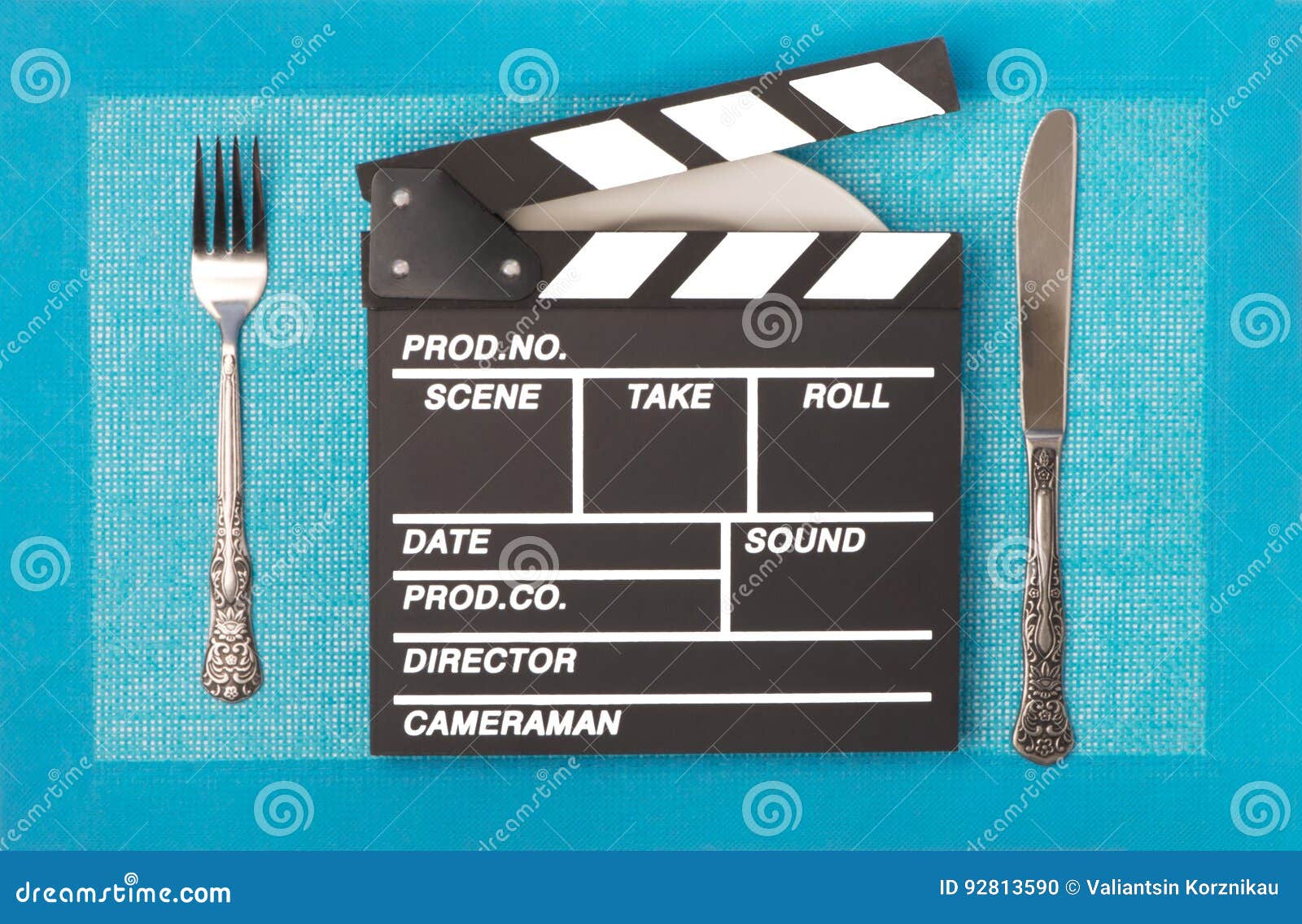 Video Clapper stock photo. Image of cinema, fork, movie - 92813590